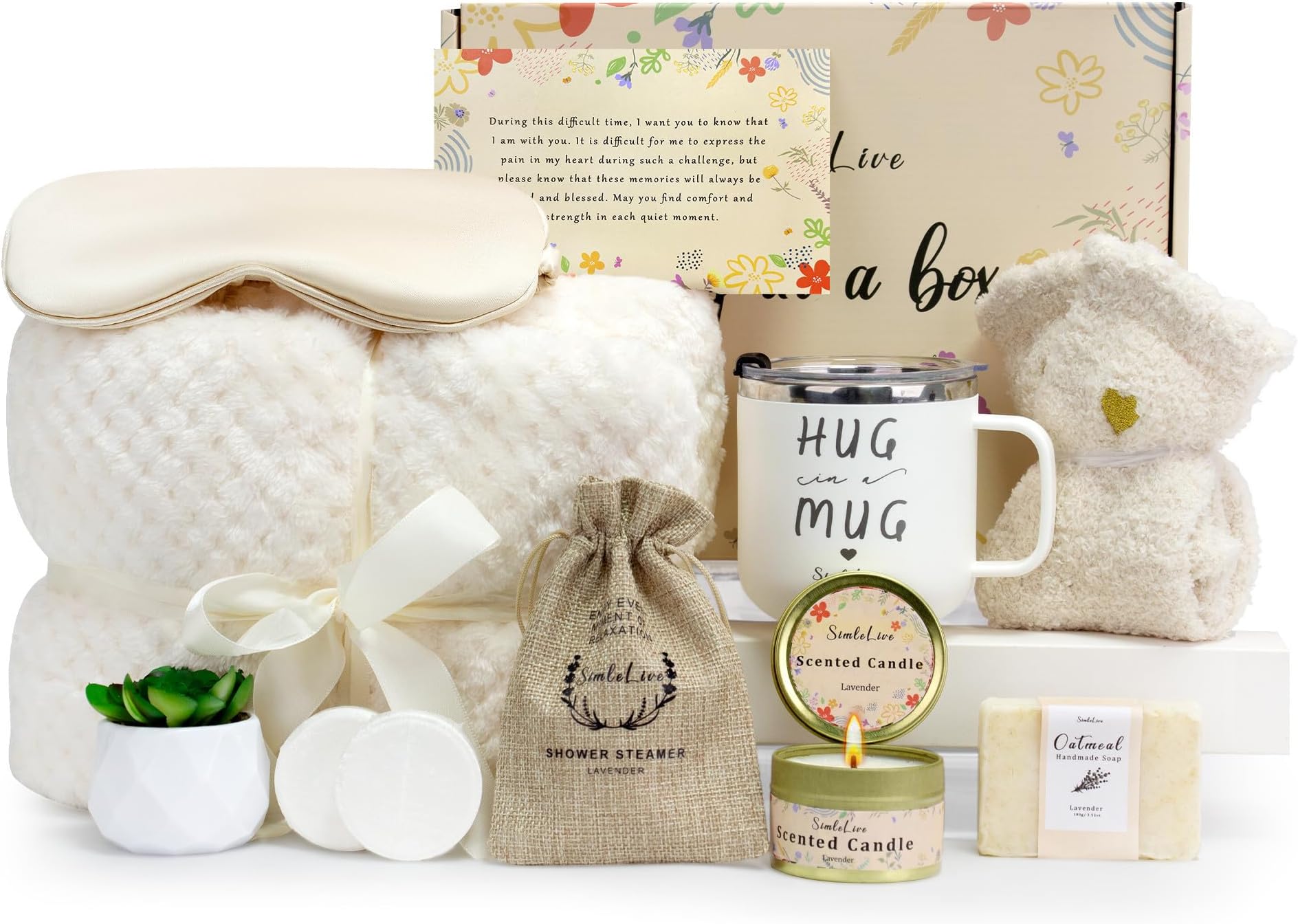 Amazon.com: SimlLive Bereavement Gift Idea - Sympathy Gift Baskets - Sympathy Gifts for Loss Of ...