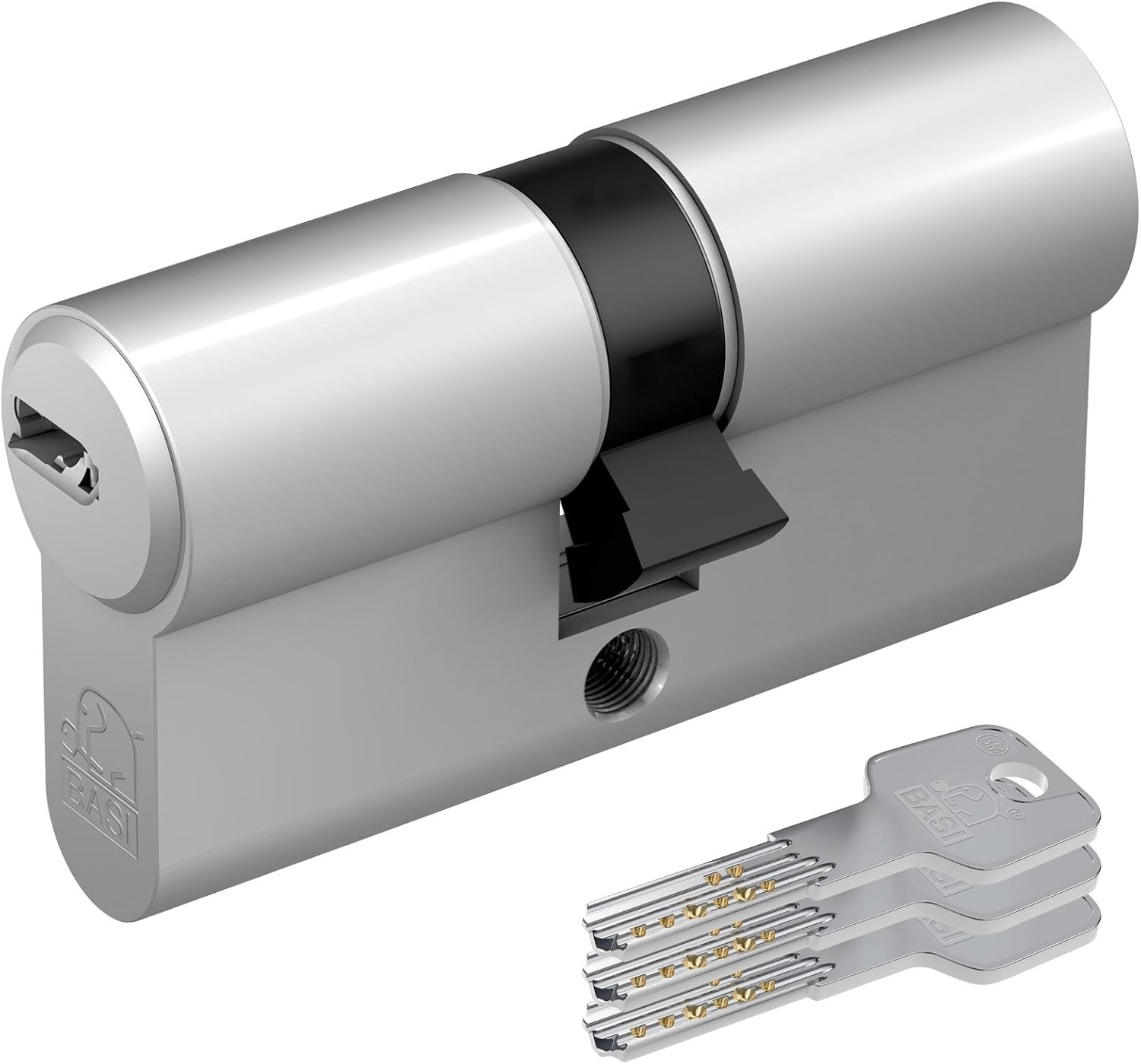 BASI BM Euro Profile Cylinder Lock 55/65 with 3 Keys - Matt Nickel ...