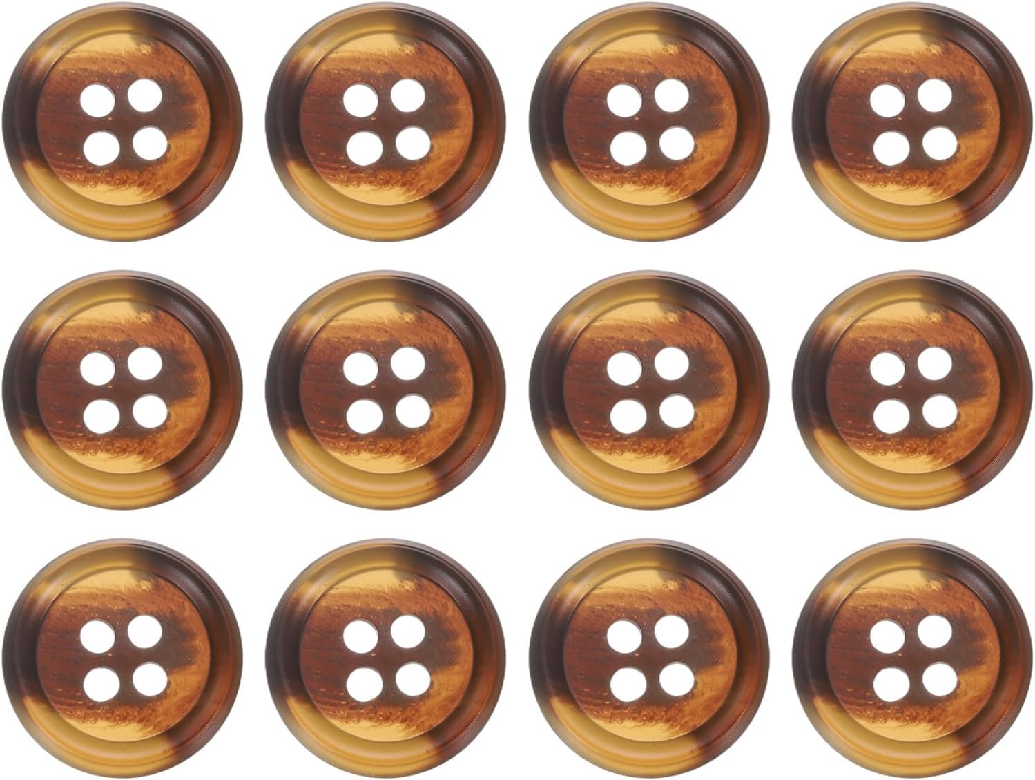Amazon.com: HARFINGTON 12pcs Resin Sewing Button, 15mm 5/8-Inch 4 Holes ...