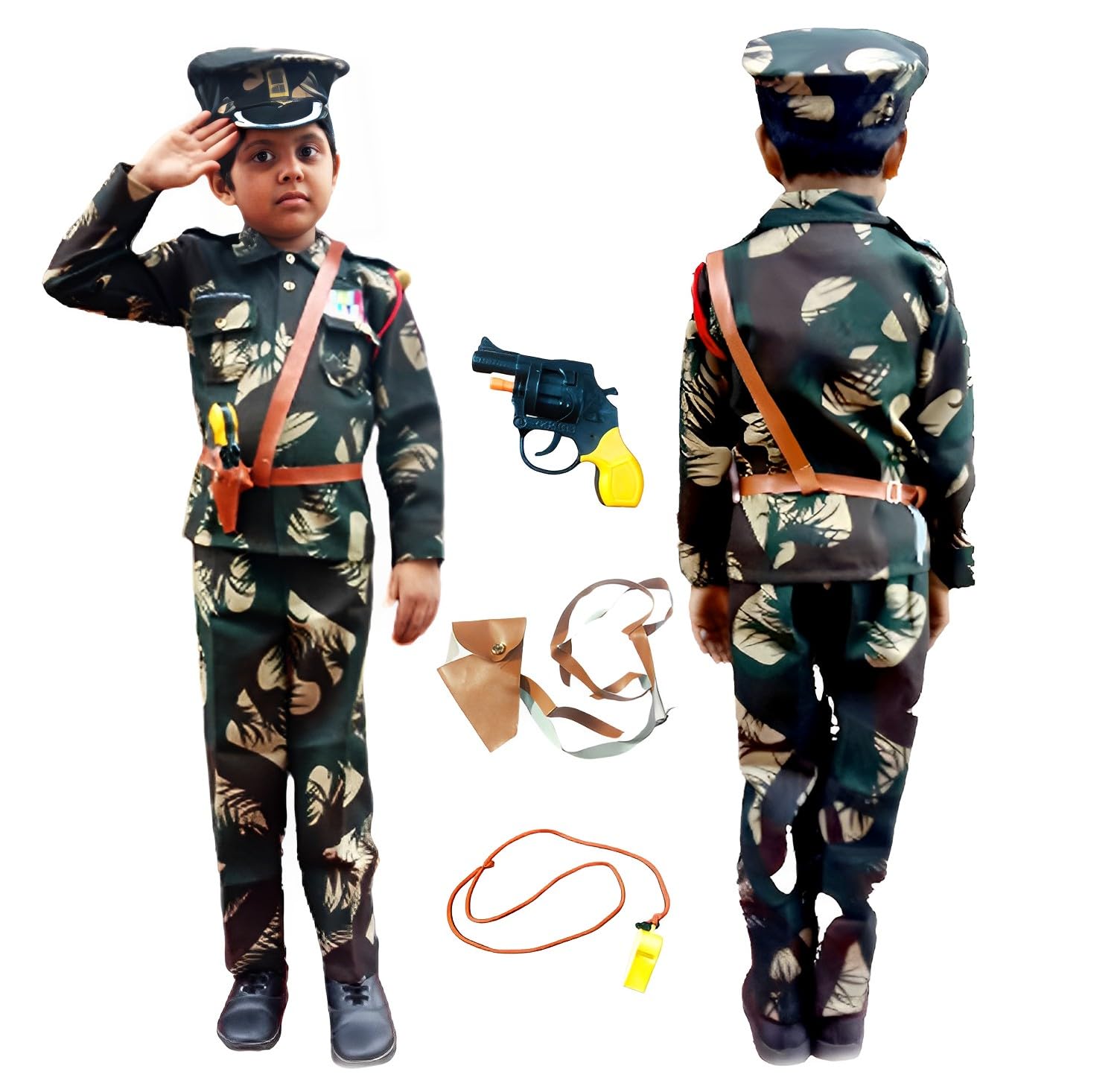 Buy Polyester Guruji Fancy Dress Army Costumes For Kids|Indian Army For ...