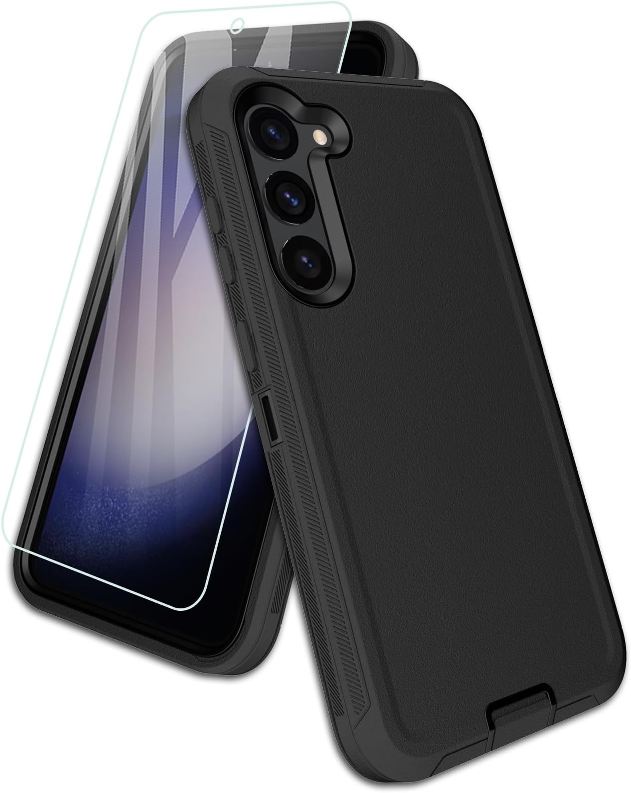 Amazon.com: OtterBox Galaxy S23 FE Defender Series Case - BLACK, Rugged ...