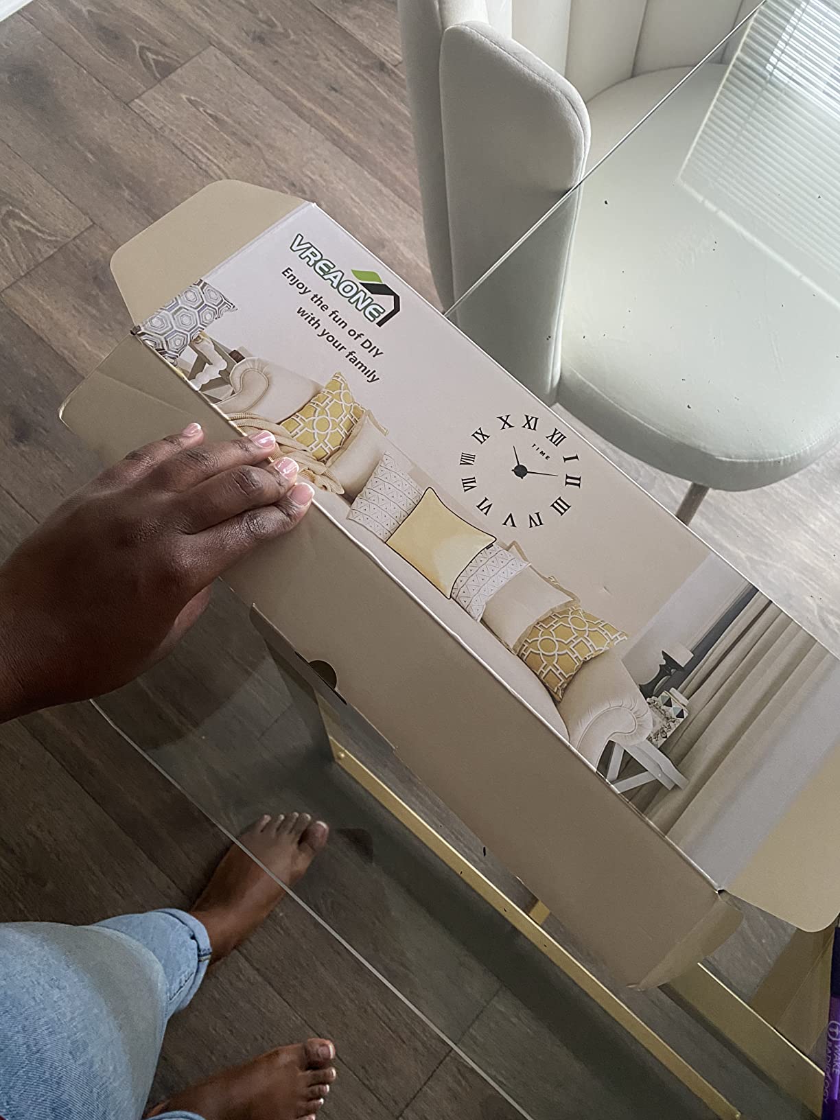 $5/mo - Finance VREAONE Large 3D DIY Wall Clock, Giant Roman Numerals ...