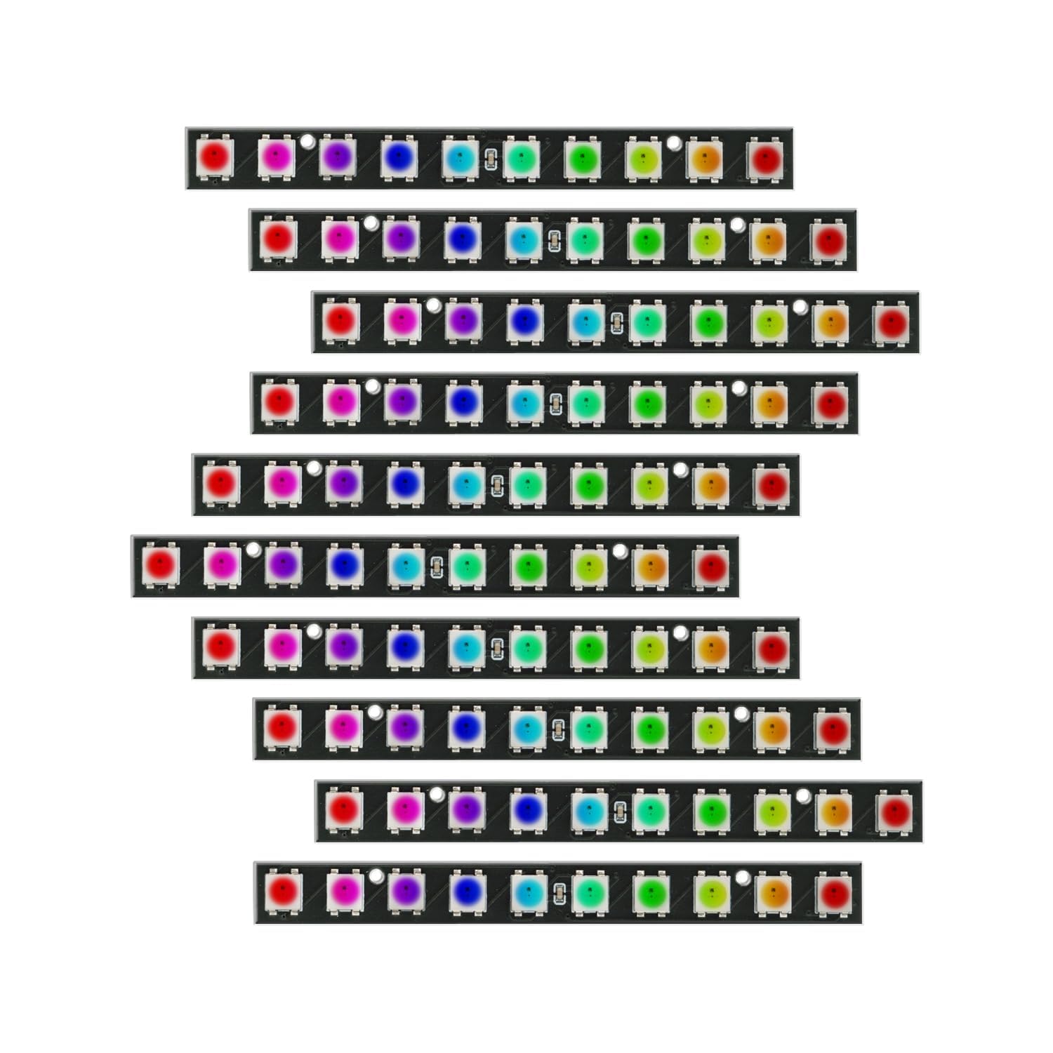 Treedix 10 x 10 RGB LED Light Stick Matrix, Addressable 10 Bit RGB LED ...