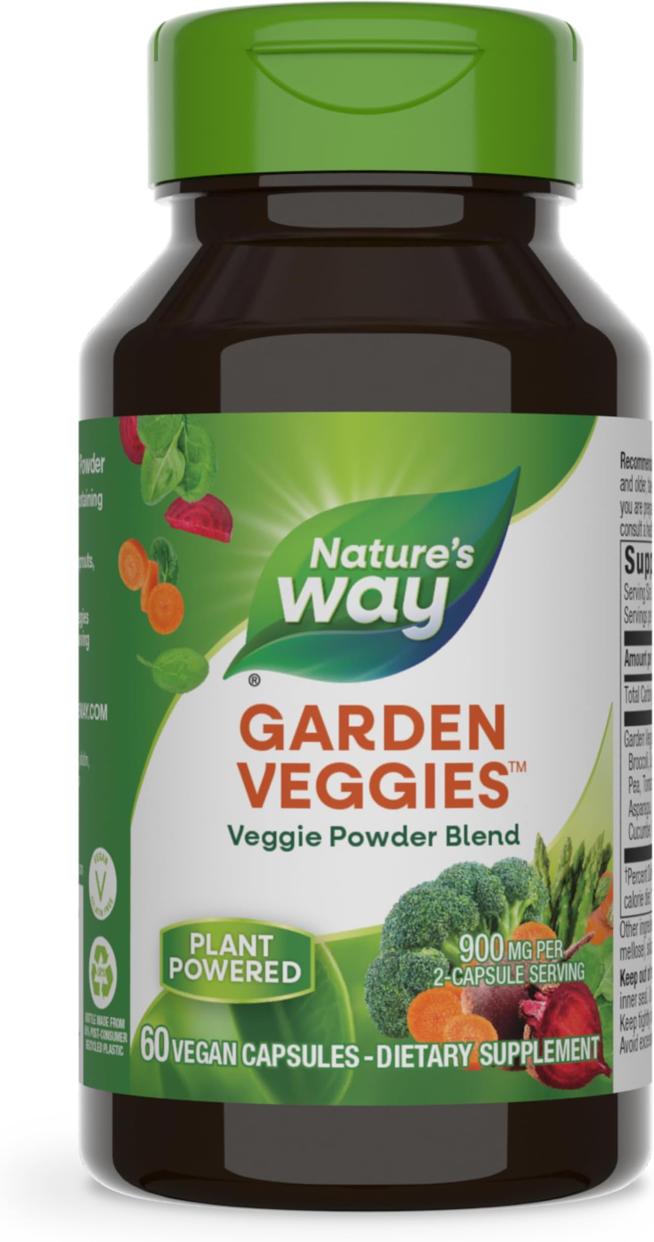 Amazon.com: Nature's Way Garden Veggies, Veggie Powder Blend, 900 mg ...