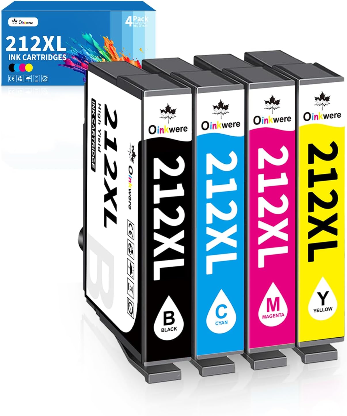 Cartridge Planet 4 Pack (1BK,1C,1M,1Y) Compatible Ink for Epson 212XL ...