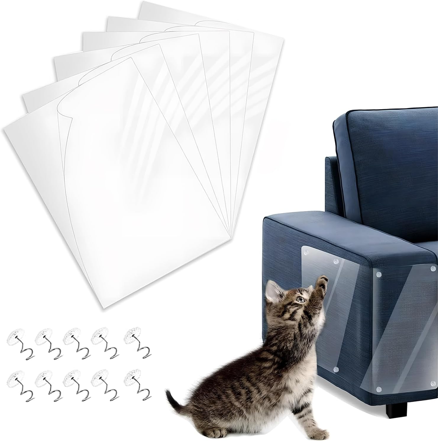 Amazon.com : Cat Scratch Furniture Protector,6 Pcs Cat Scratch ...