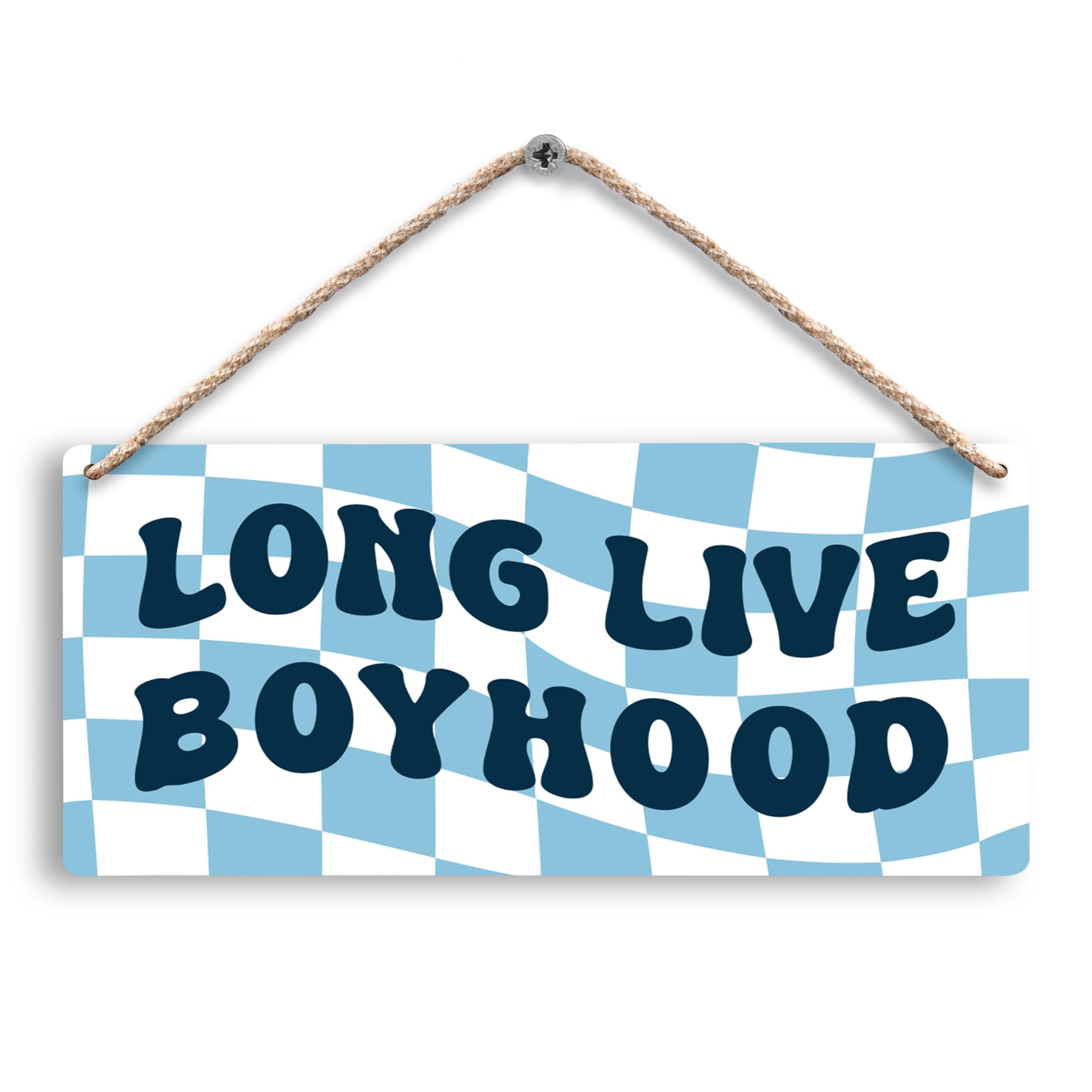 Amazon.com : FUGWN Long Live Boyhood Boys Room Hanging Wooden Signs ...
