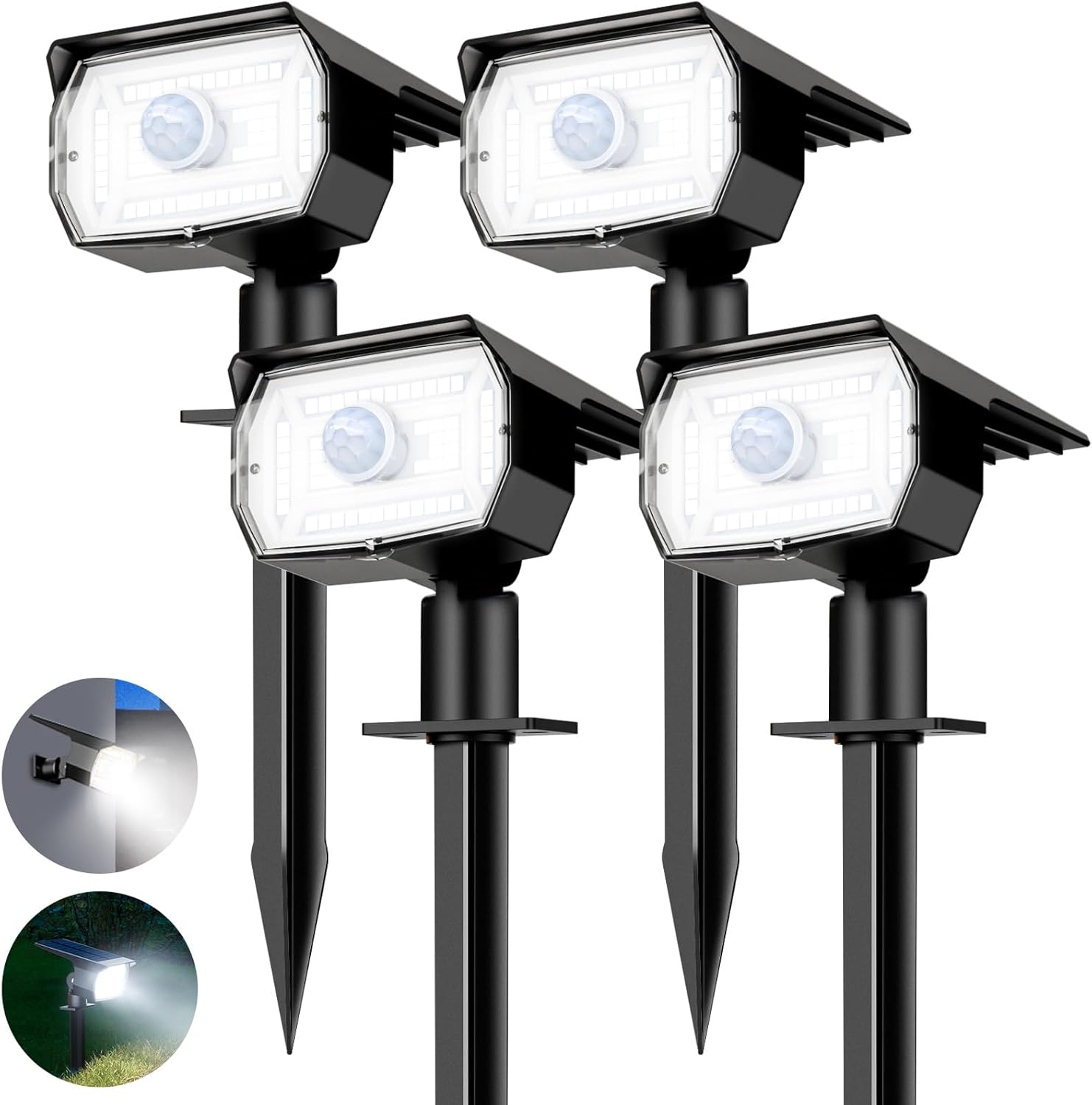 nipify Solar Lights Outdoor Waterproof, Motion Sensor Spot Lights- 4 ...