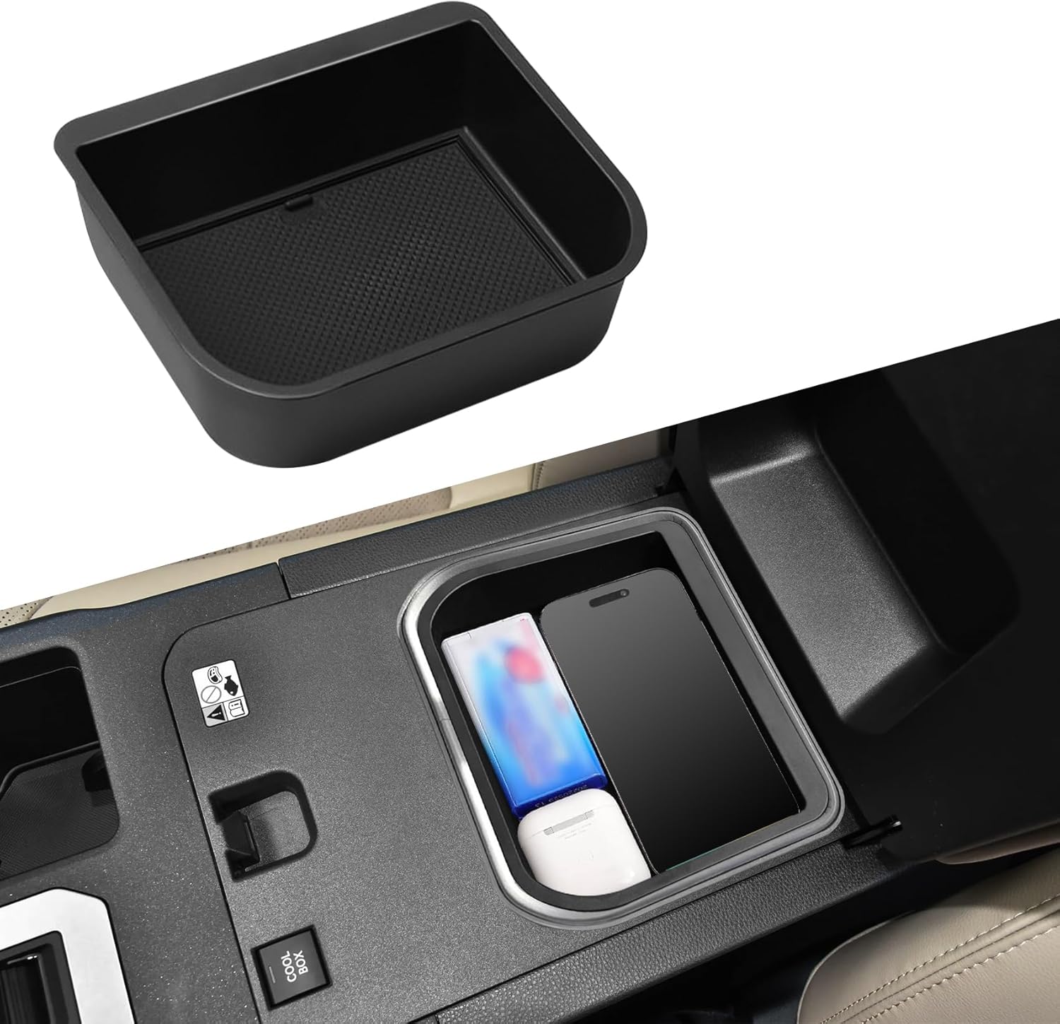 HQRNYP Center Console Cool Box Organizer, Armrest Storage Box Insert ...