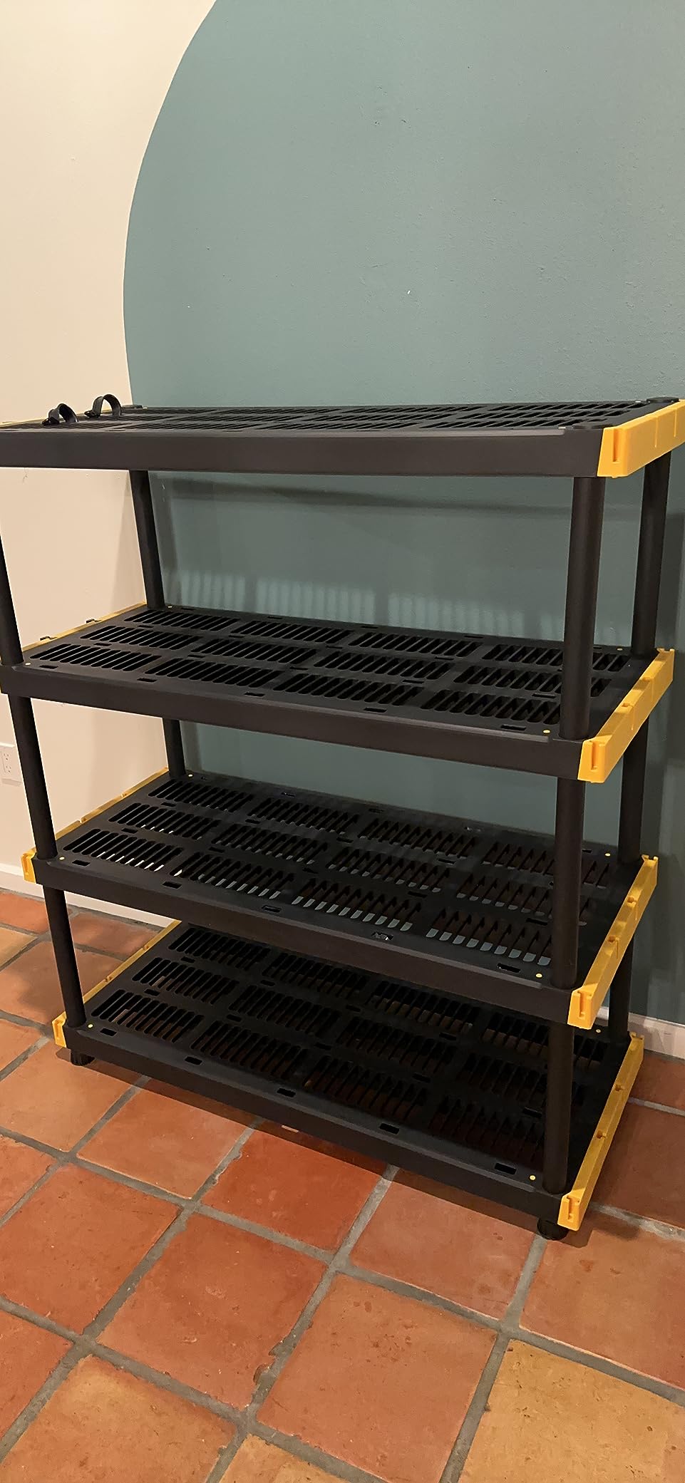 $17/mo - Finance Original Black & Yellow 4-Tier Storage Shelving Unit ...