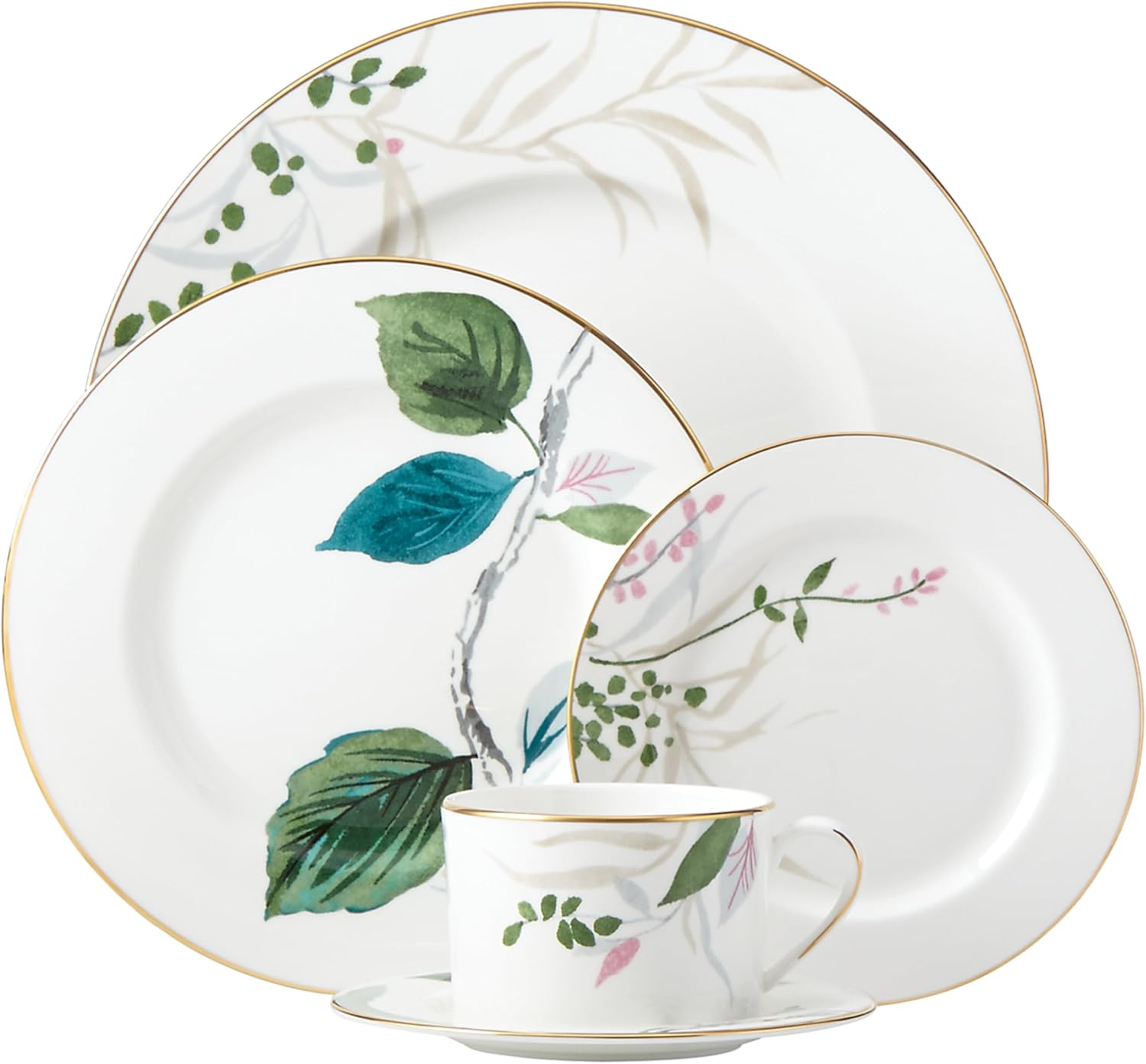 Amazon.com | Kate Spade New York Birch Way 5-Piece Place Setting, 4.40 ...