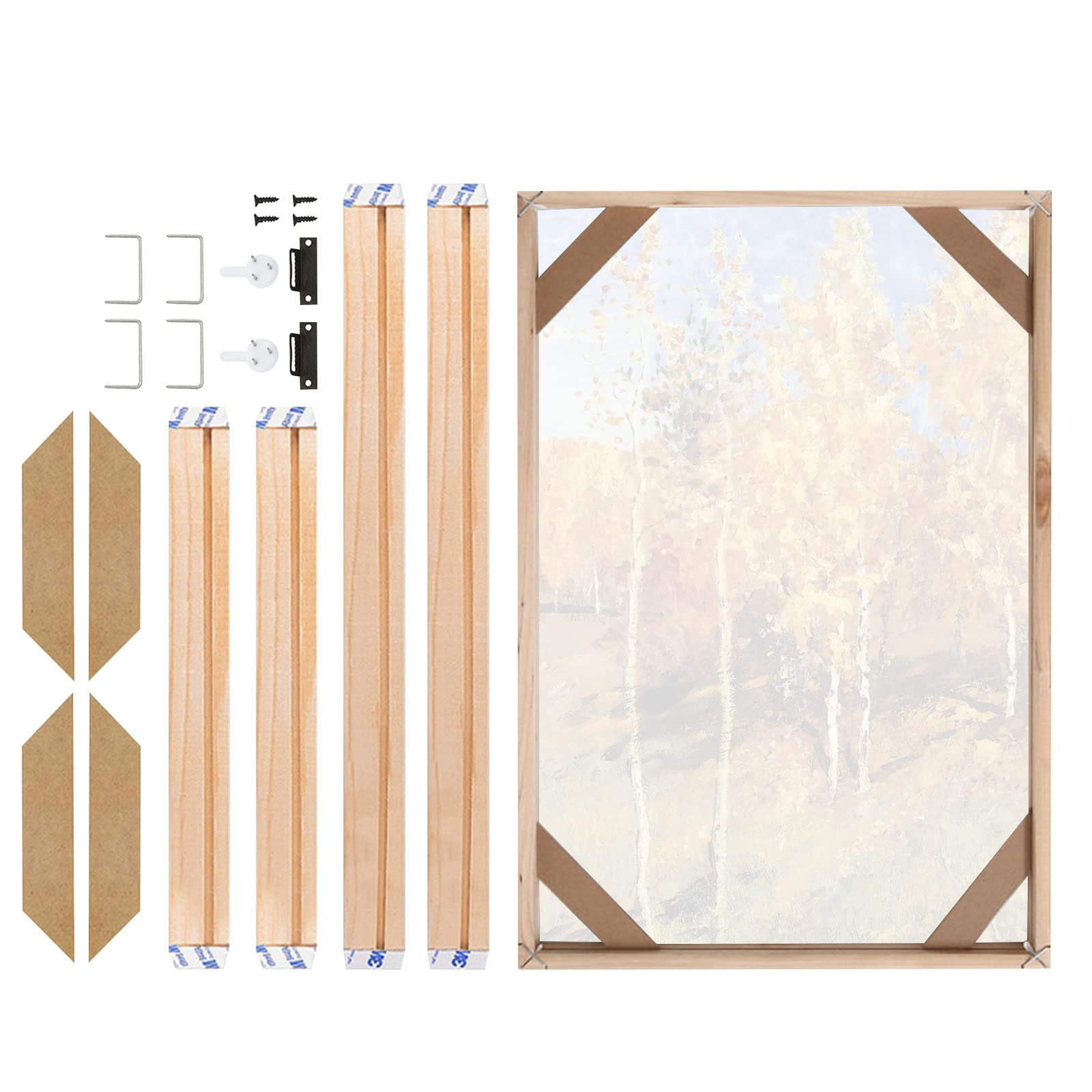 Gift2U DIY Canvas Frame Kit, 20 x 24 Inch Canvas Stretcher Bars for Oil ...