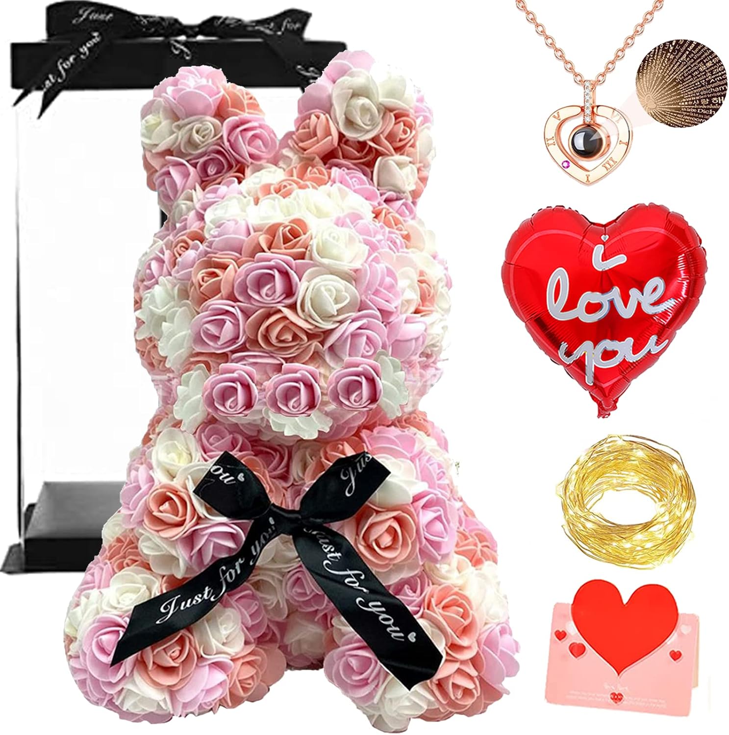 Amazon.com: xixi-home Rose Rabbit Artificial Rose Rabbit Eternal Rose ...