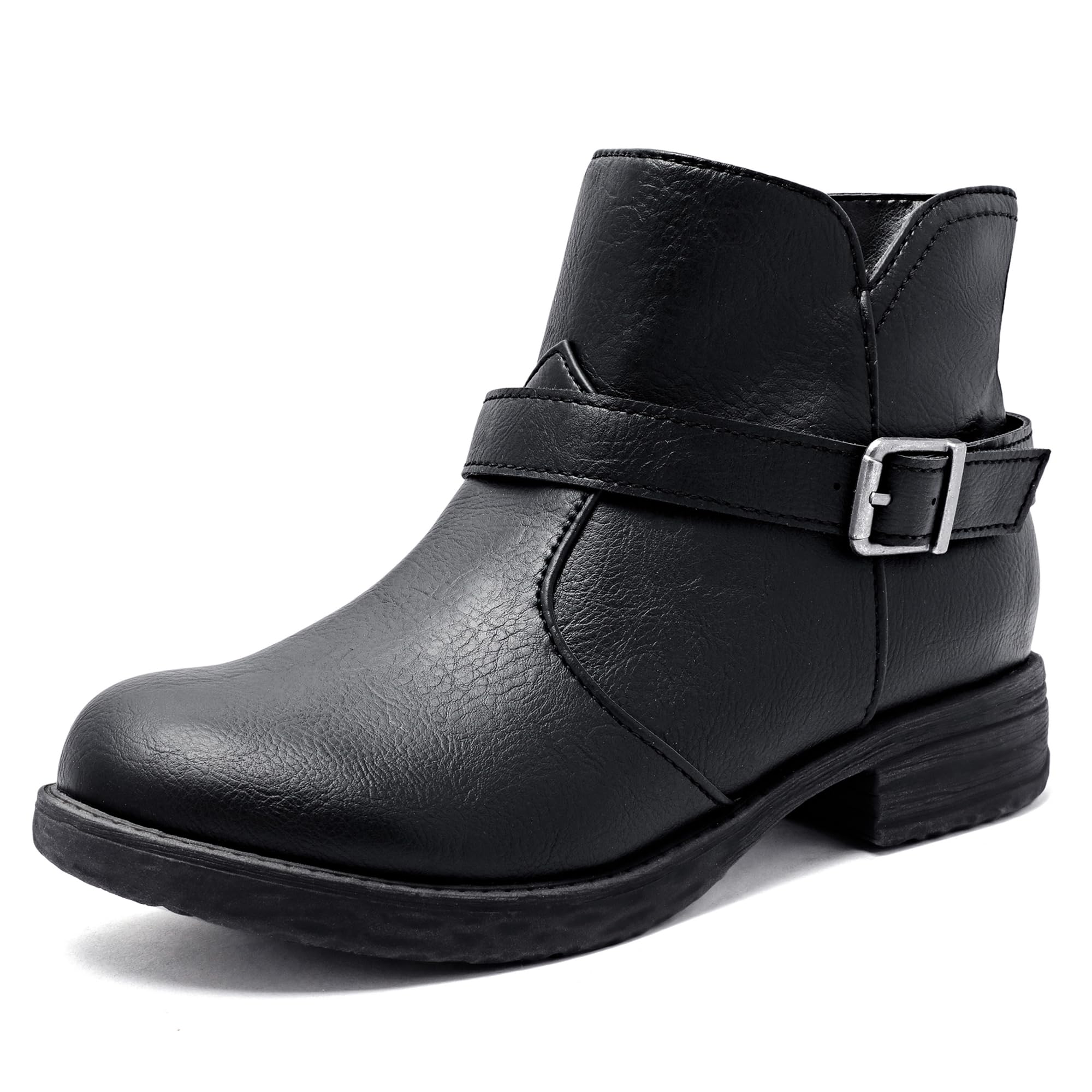 Snapklik.com : Ataiwee Womens Ankle Boots, Chunky Heel Side Zipper ...