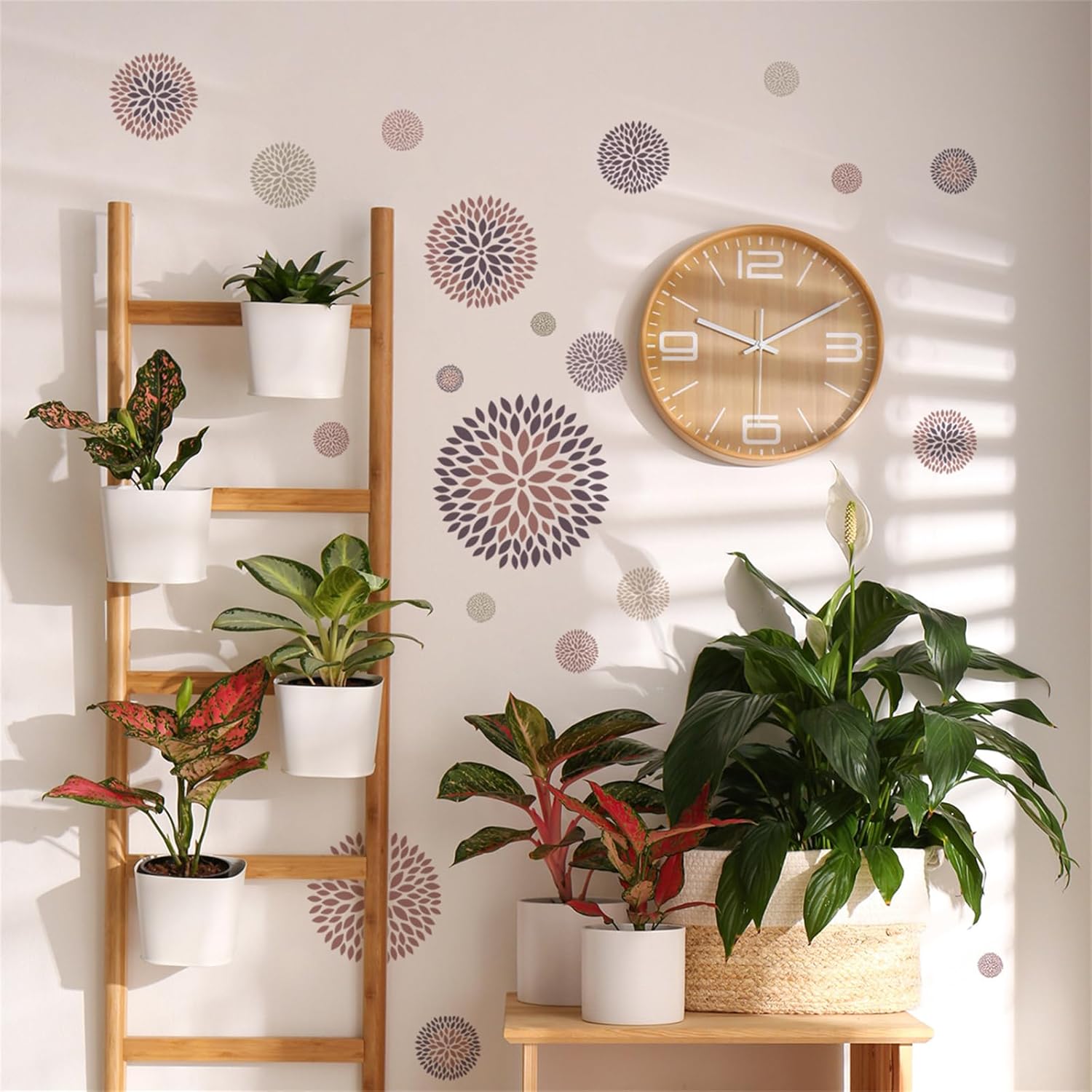 Amazon.com: DIY Boho Circular Wall Stickers Small Round Imagery Pattern ...