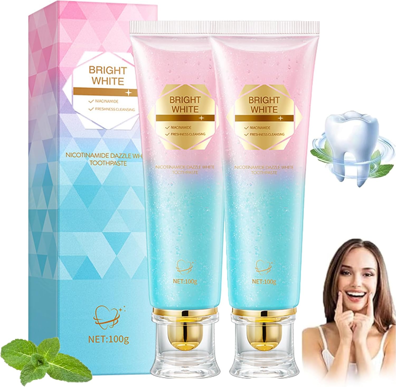 Niacinamide Whitening Toothpaste, Nicotinamide Dazzling White ...