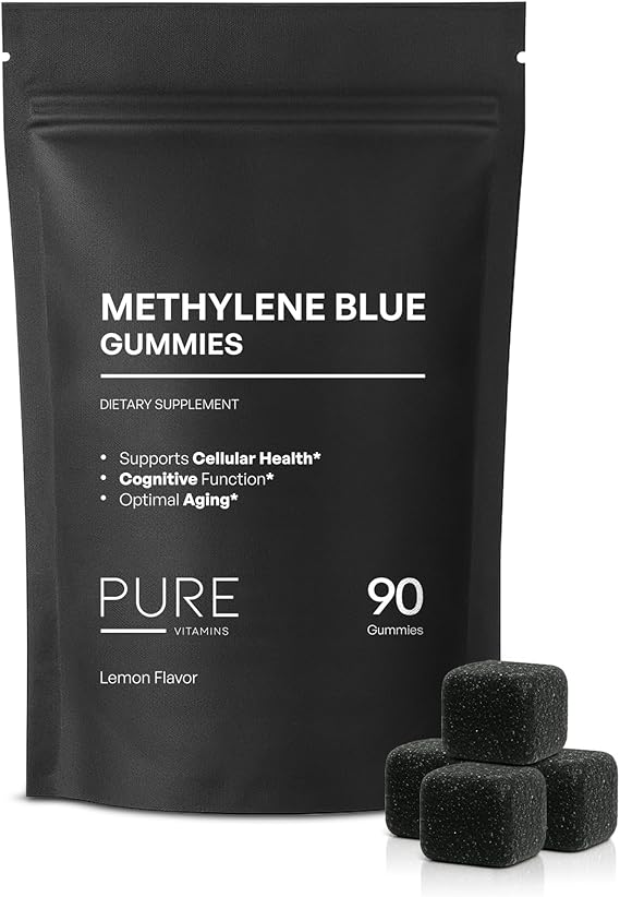 Amazon.com: Pure Vitamins Methylene Blue Gummies 90ct - 5mg USP Grade ...
