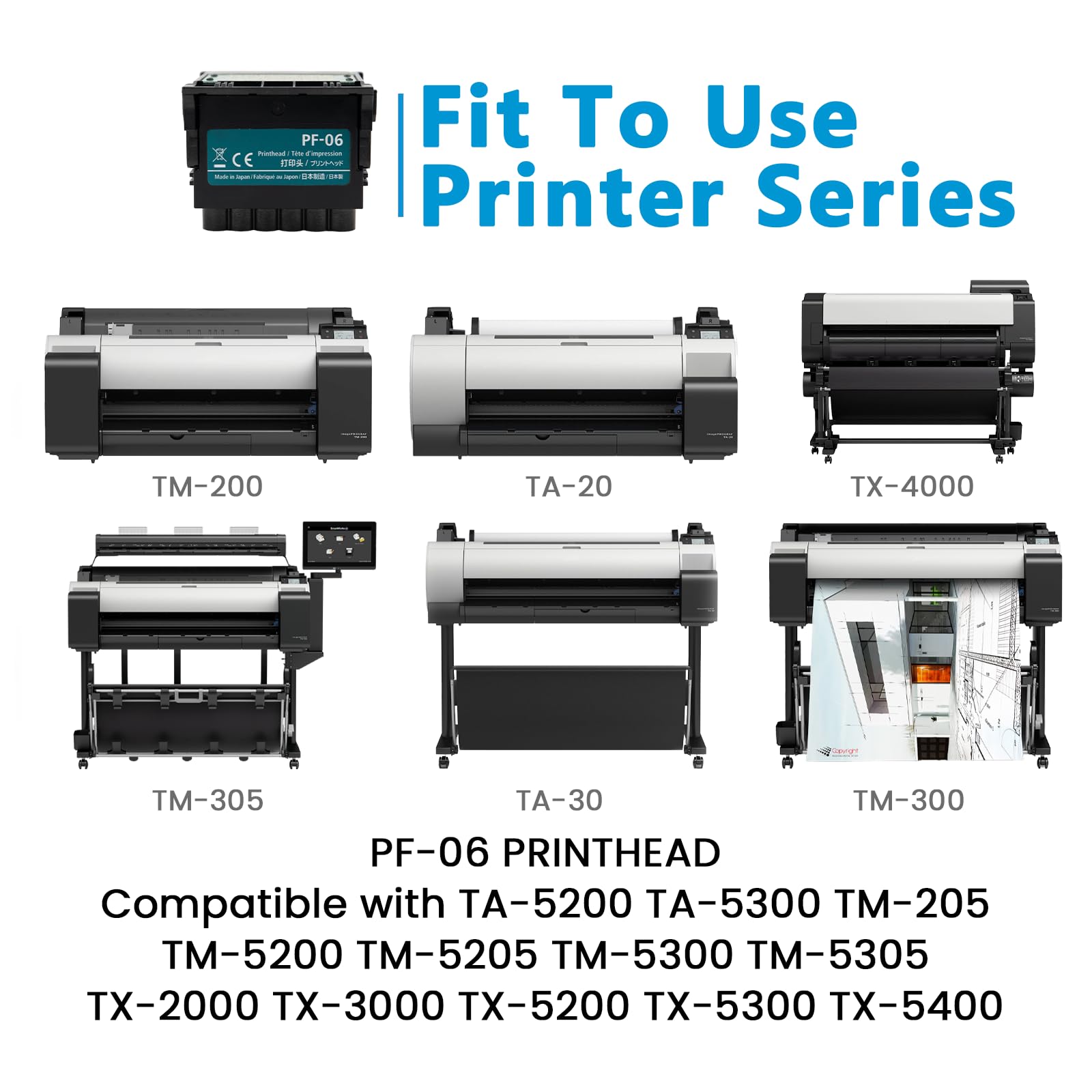 PF-06 Printhead,PF-06 Print Head Compatible with TA-20,TA-30,TA-5200,TA ...