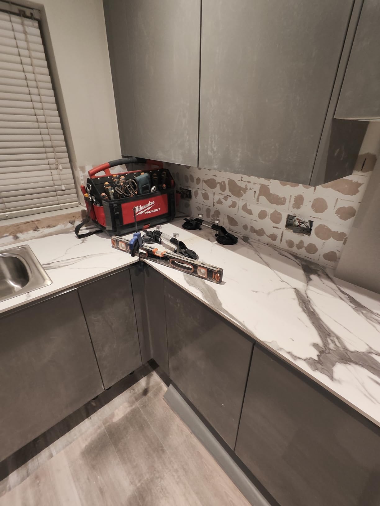 Trintion 2pcs Seam Setter Stone Worktop Clamps Suction 50KG ...