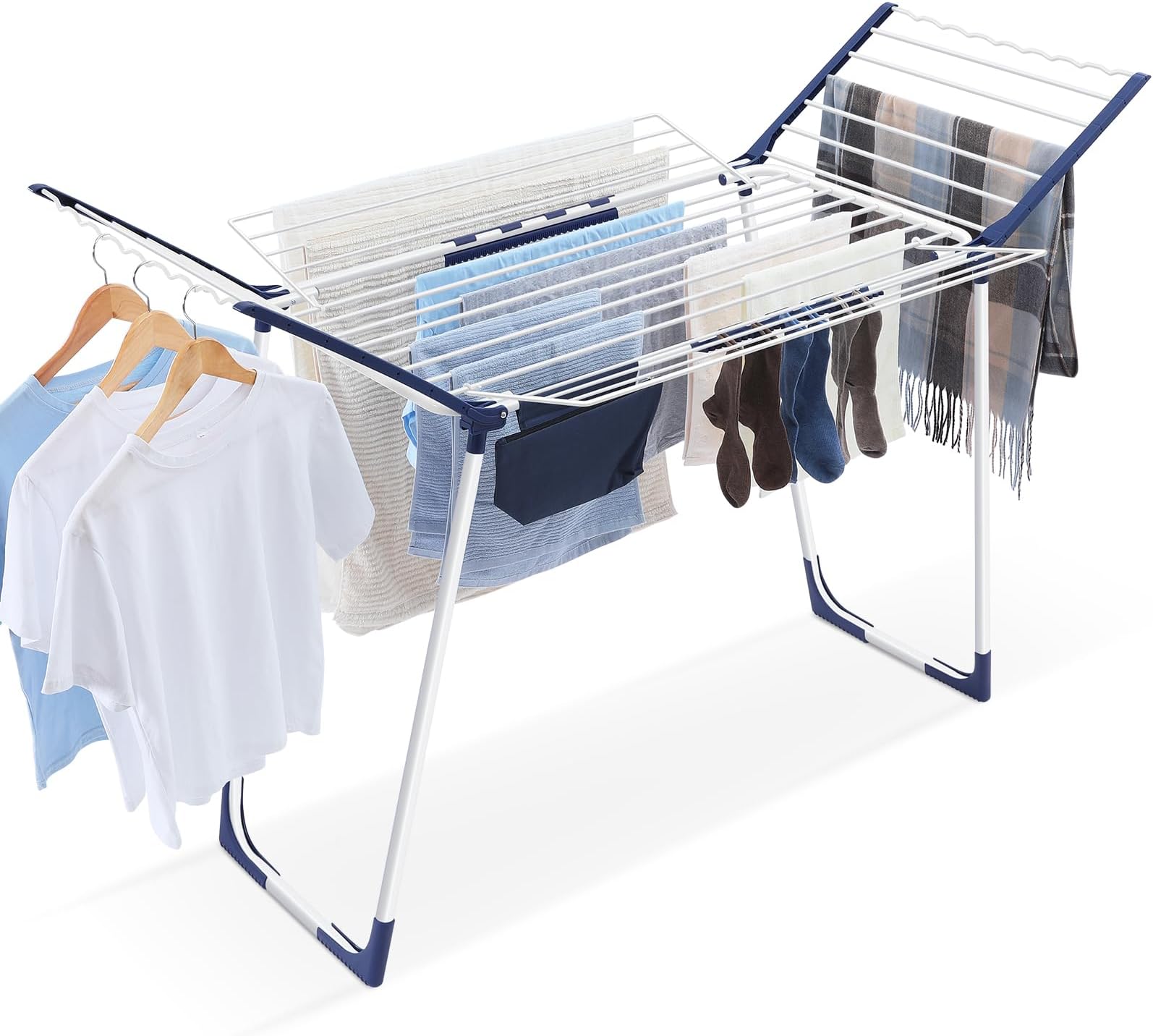 Amazon.com: COSTWAY Clothes Drying Rack, Foldable 2-Level Laundry ...