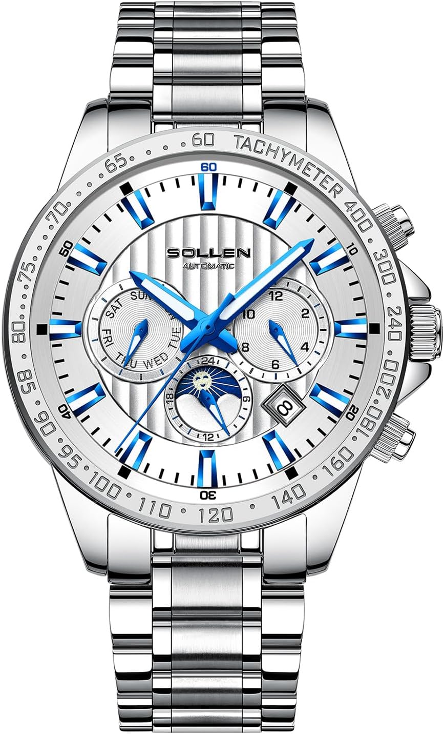 Amazon.com: SOLLEN Automatic Men's Watches – Luxury Business Wrist ...