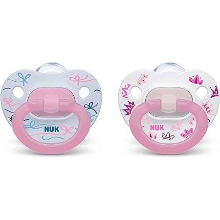 Amazon.com : NUK Orthodontic Pacifiers, Girl, Multi, 18-36 Month (Pack ...
