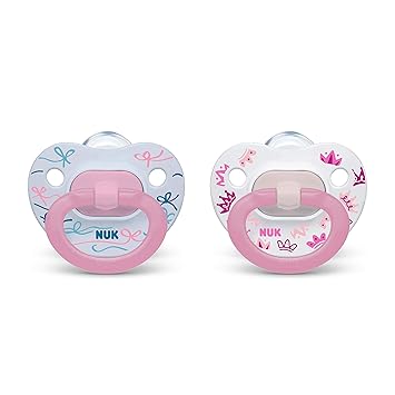 Amazon.com : NUK Orthodontic Pacifiers, Girl, Multi, 18-36 Month (Pack ...