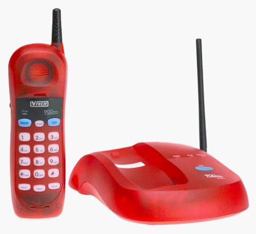 Amazon.com : VTech 9111 900MHz Cordless Phone (Red) : Cordless ...