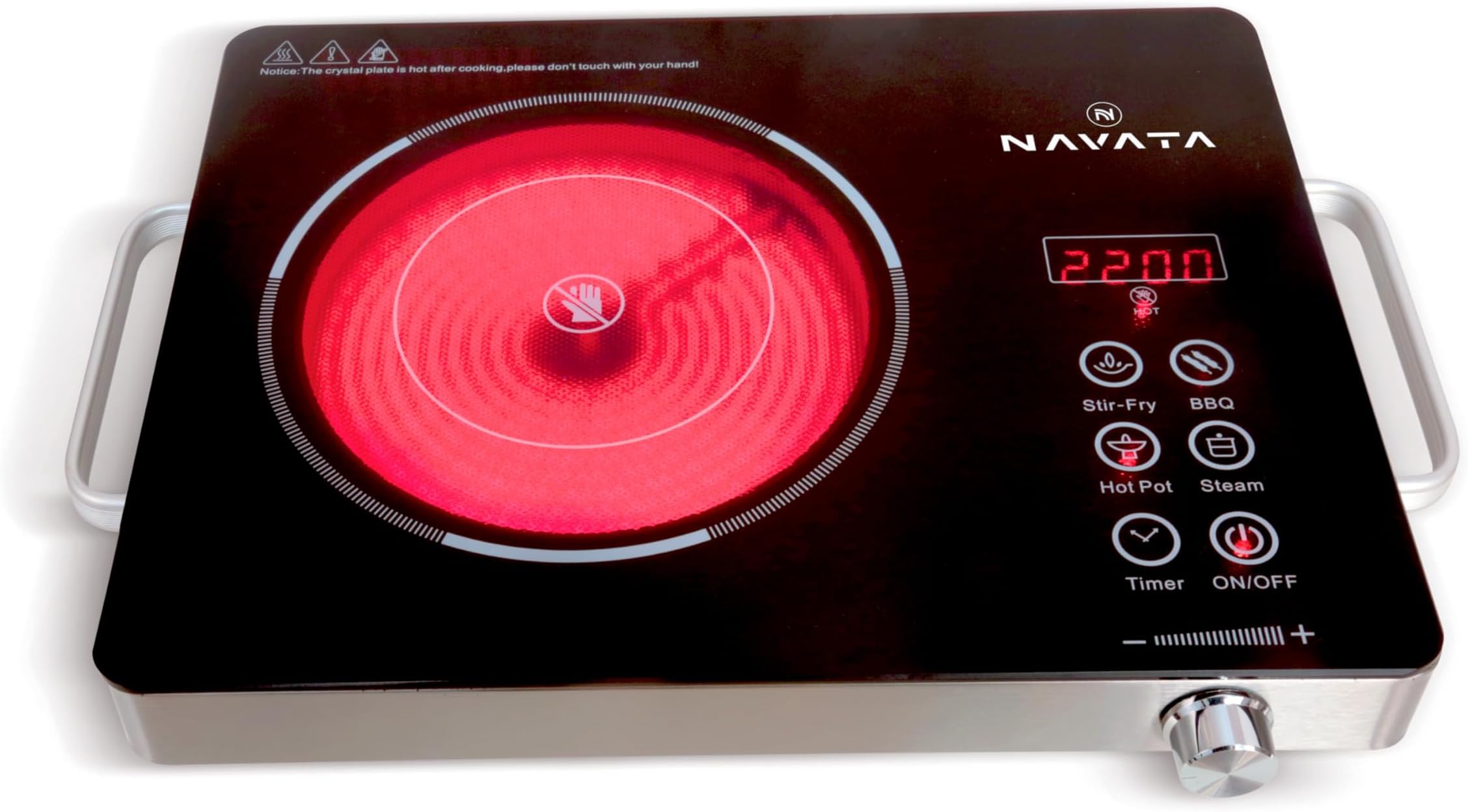 Buy Navata Infrared Cooktop 2200 Watt & Stainless-Steel Frame With ...