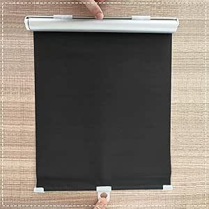 Amazon.com: Blackout Blind Shades with Suction Cups,Retractable Sunshade Roll up Blinds,Privacy ...