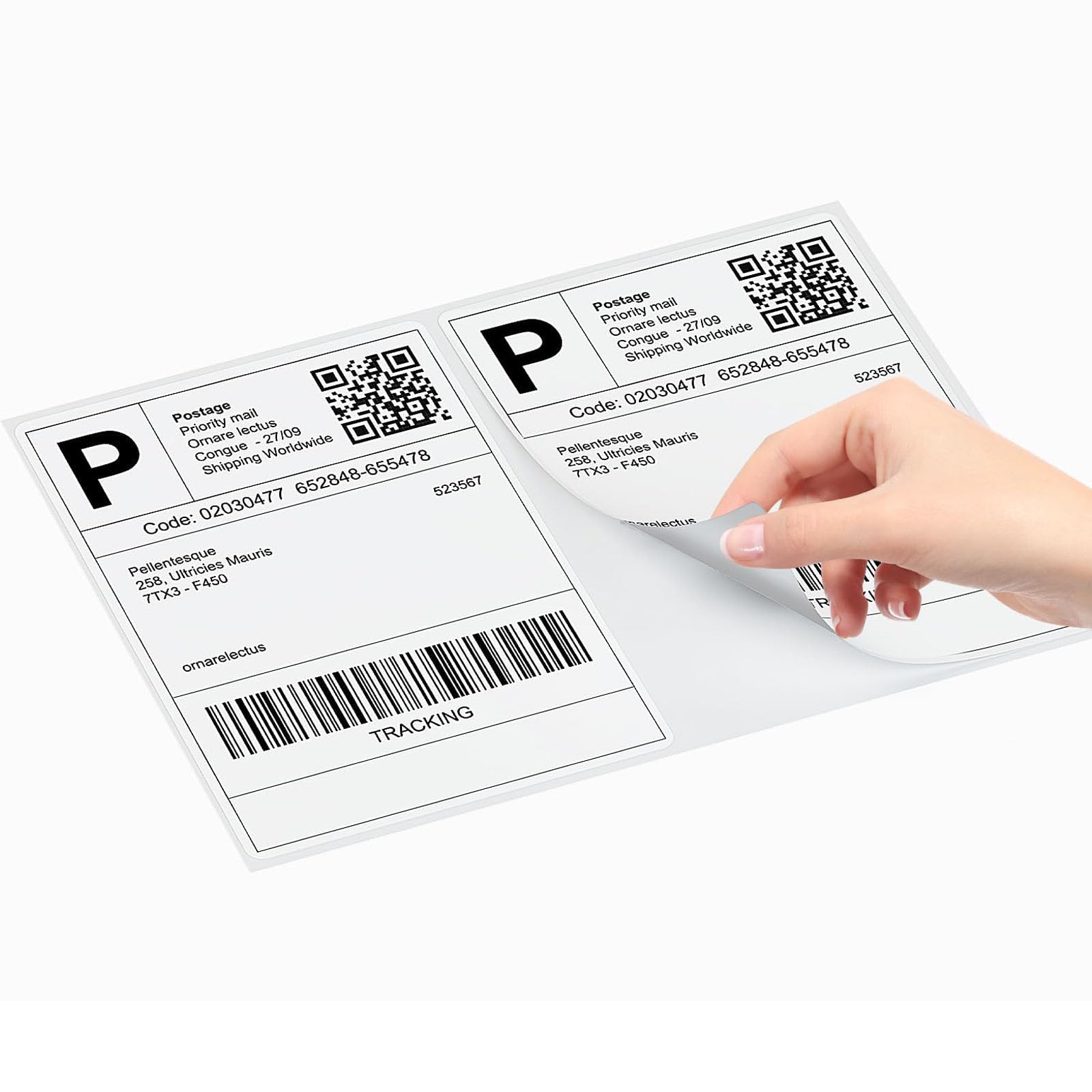 Amazon.com : Coopaty Half Sheet Shipping Labels 8.5" x 5.5" Sticker ...