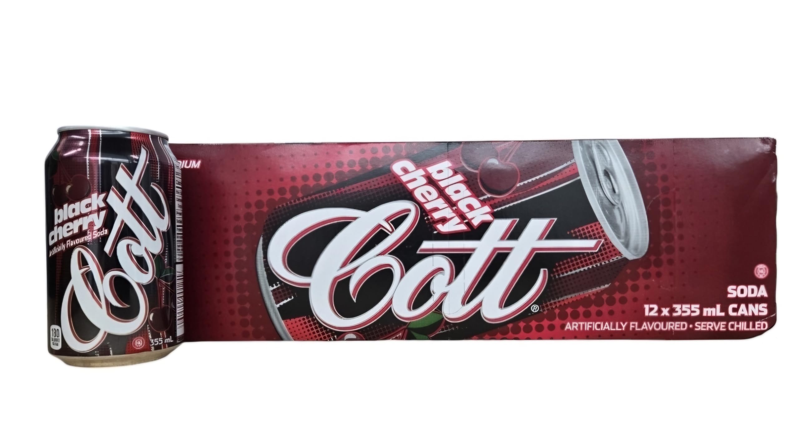 Amazon.com : Cott Black Cherry Flavored Soft Drink Soda 355ml / 12 fl ...