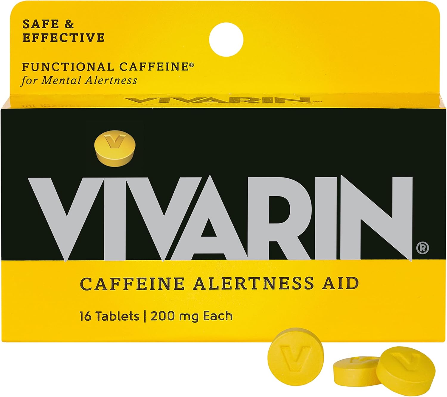 Vivarin Caffeine Pills, Mental Alertness Aid, Safe & Effective, Fast ...