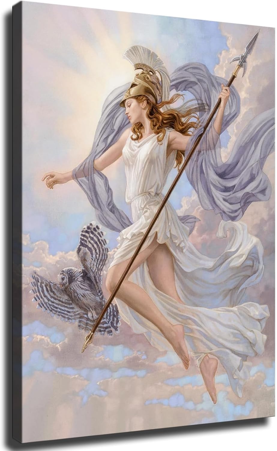 Amazon.com: Greek Mythology Goddess Athena Canvas Wall Art Print Home ...