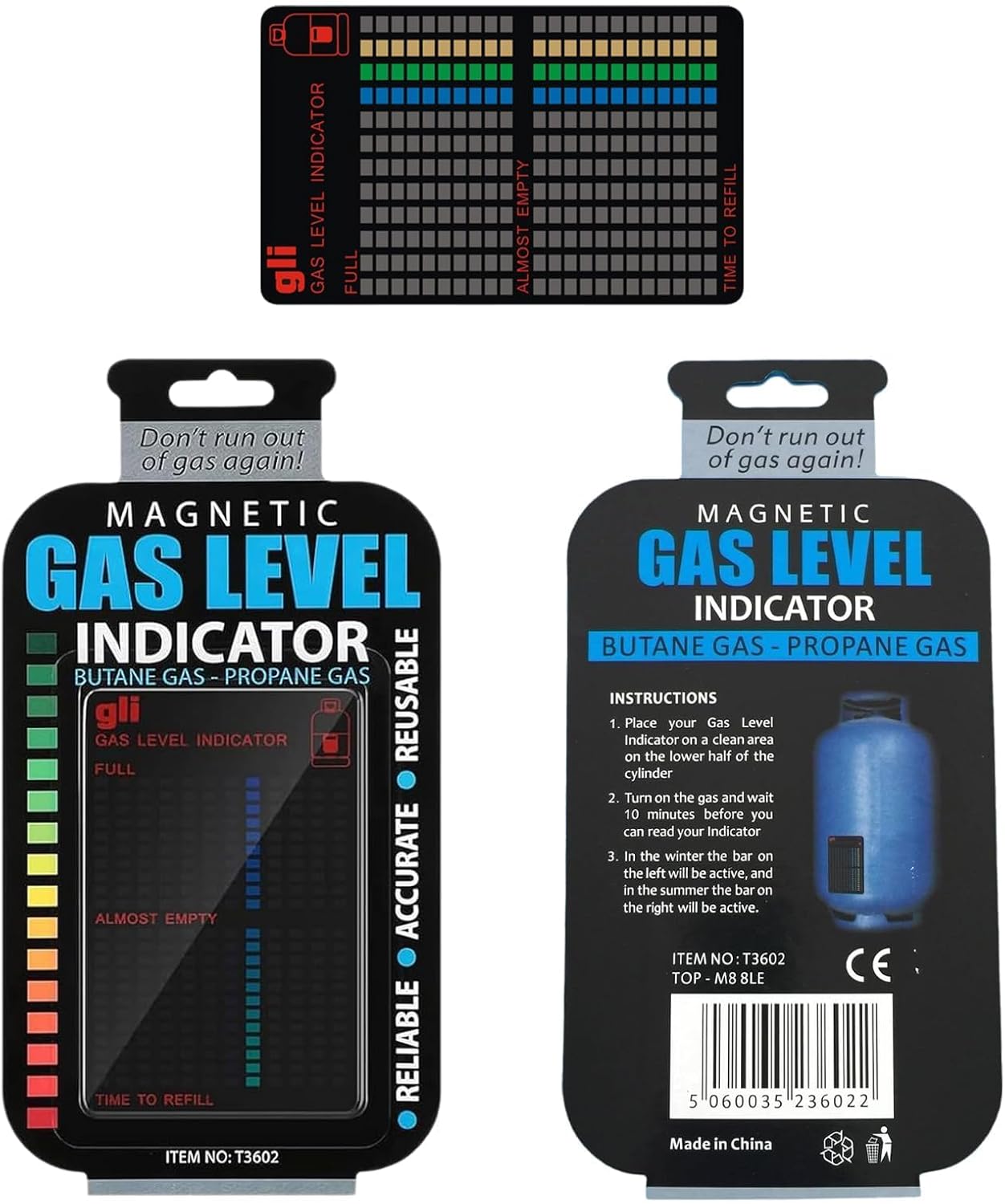 LIYANHU 2 Pcs Gas Bottle Indicator, Magnetic Gas Bottle Indicator ...