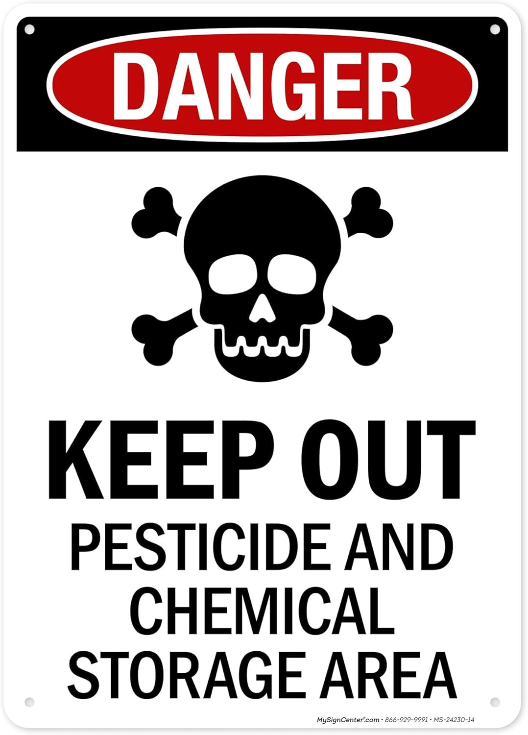 Amazon.com : Danger Keep Out Pesticide And Chemical Storage Area Sign ...