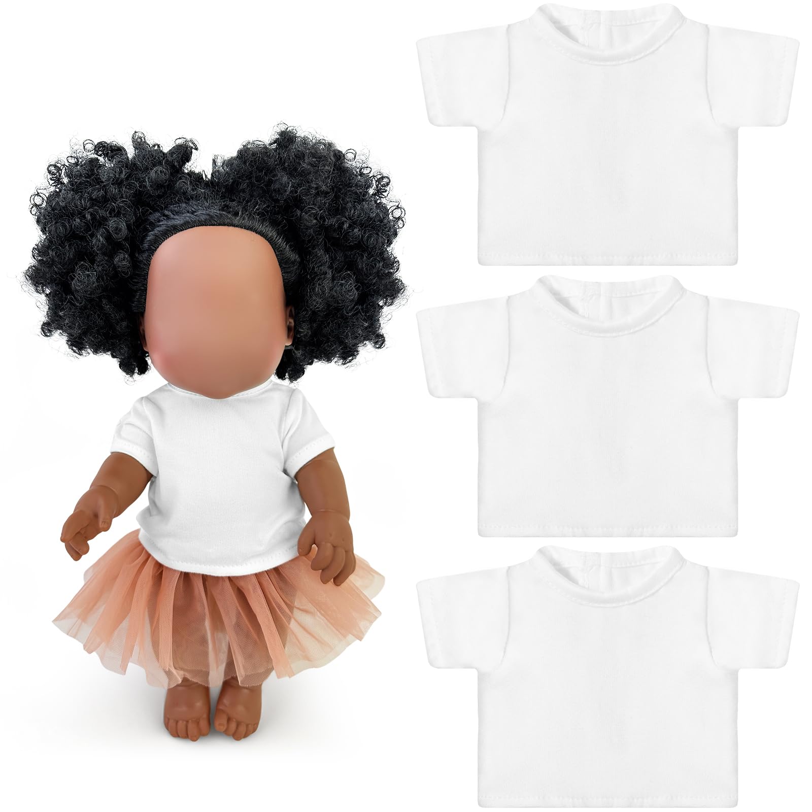 Amazon.com: Litherr S 3 Pcs 12 Inch Black Baby Dolls Tshirt Clothes ...