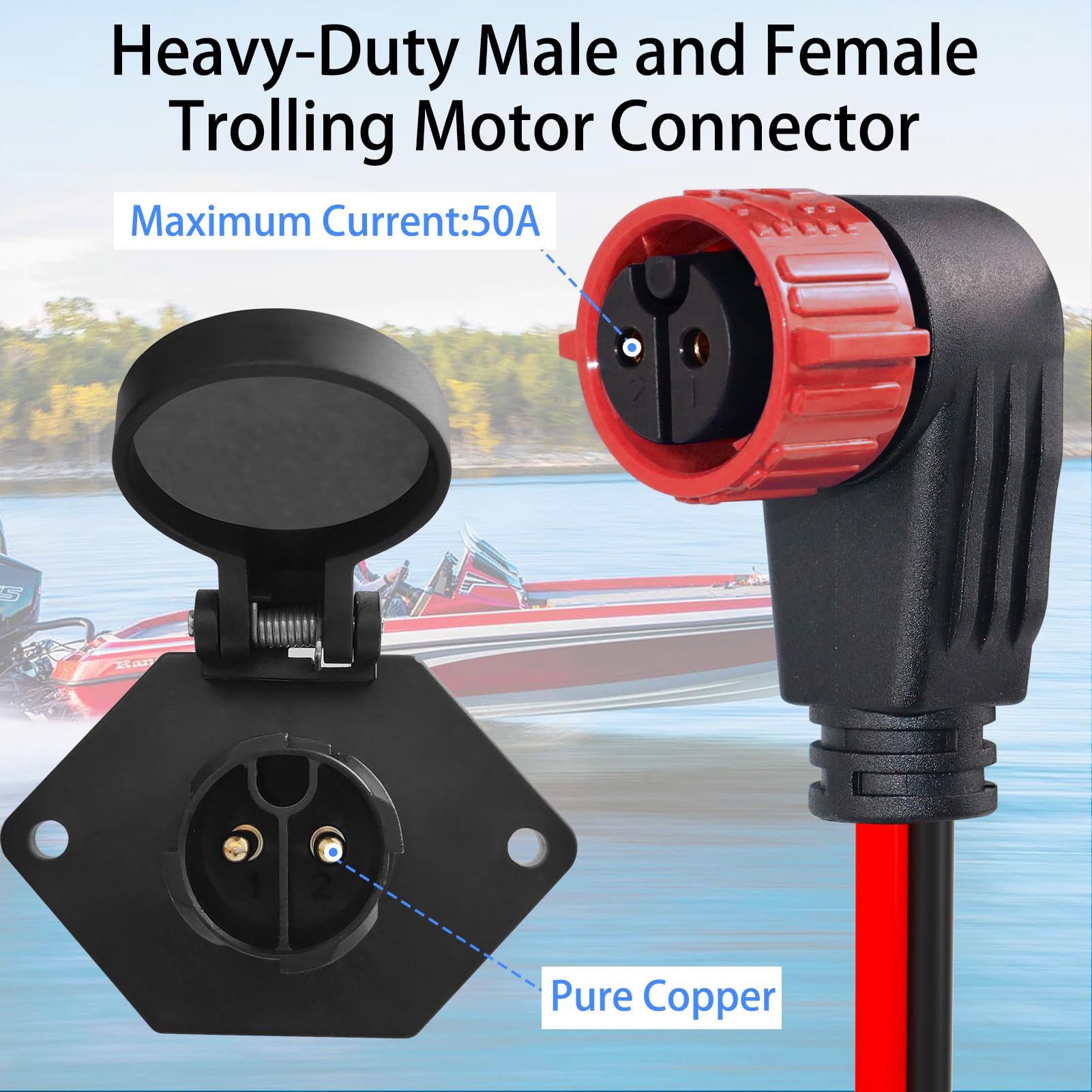 Snapklik.com : Trolling Motor Plugs For Minn Kota,50A Trolling Motor ...