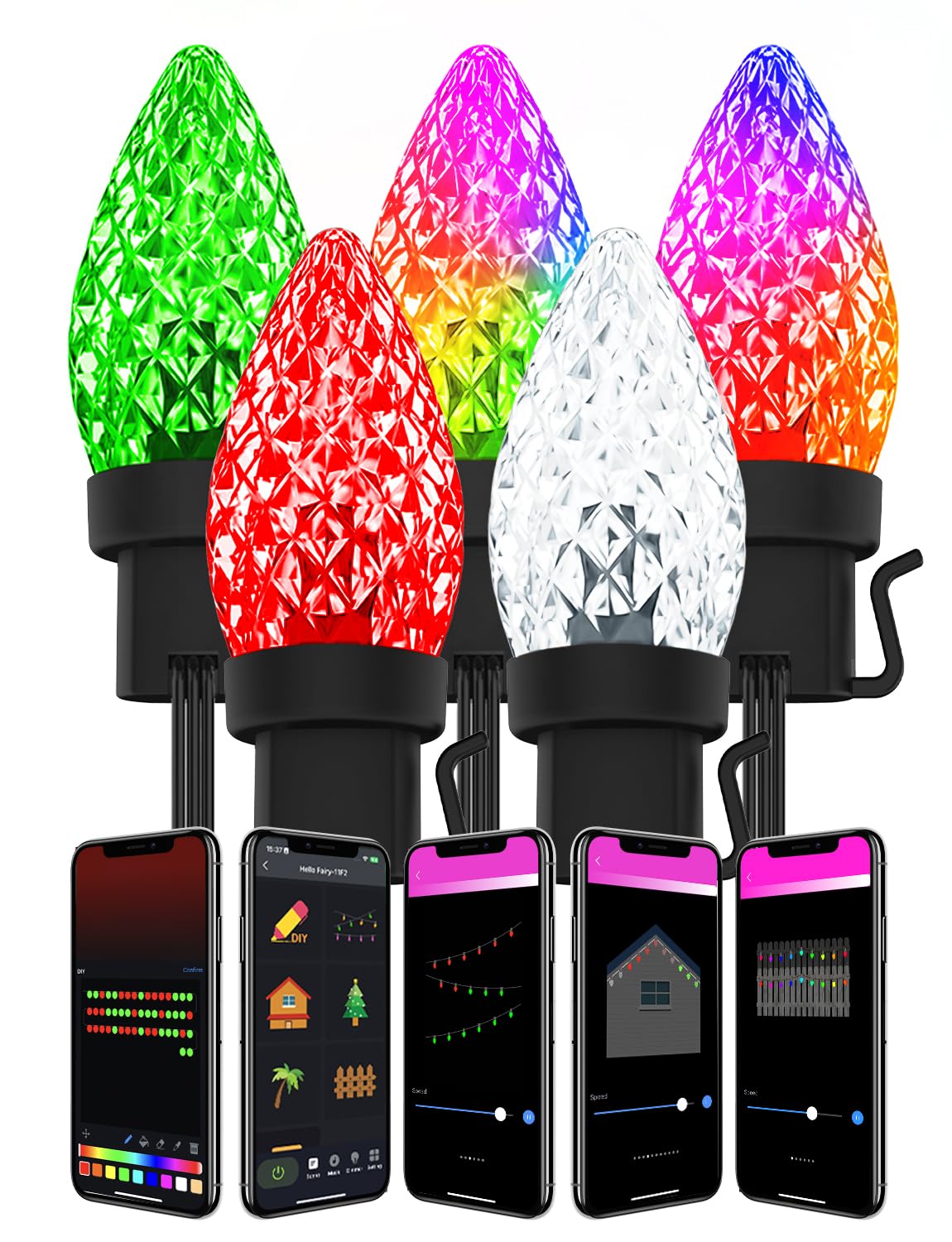 Snapklik.com : Smart Christmas Tree Topper, Holographic 8-Pointed Star ...