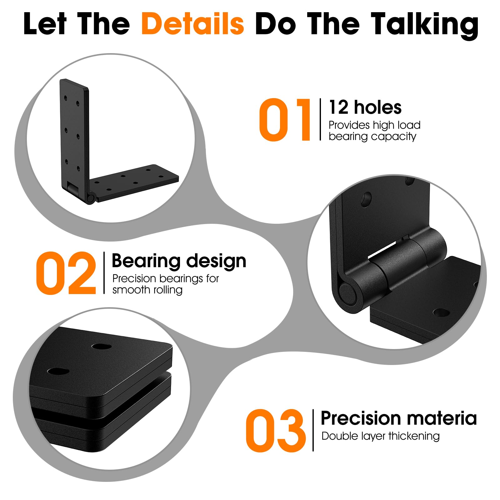 Snapklik.com : 270 Degree Heavy Duty Flat And Butt Hinges, Folding ...