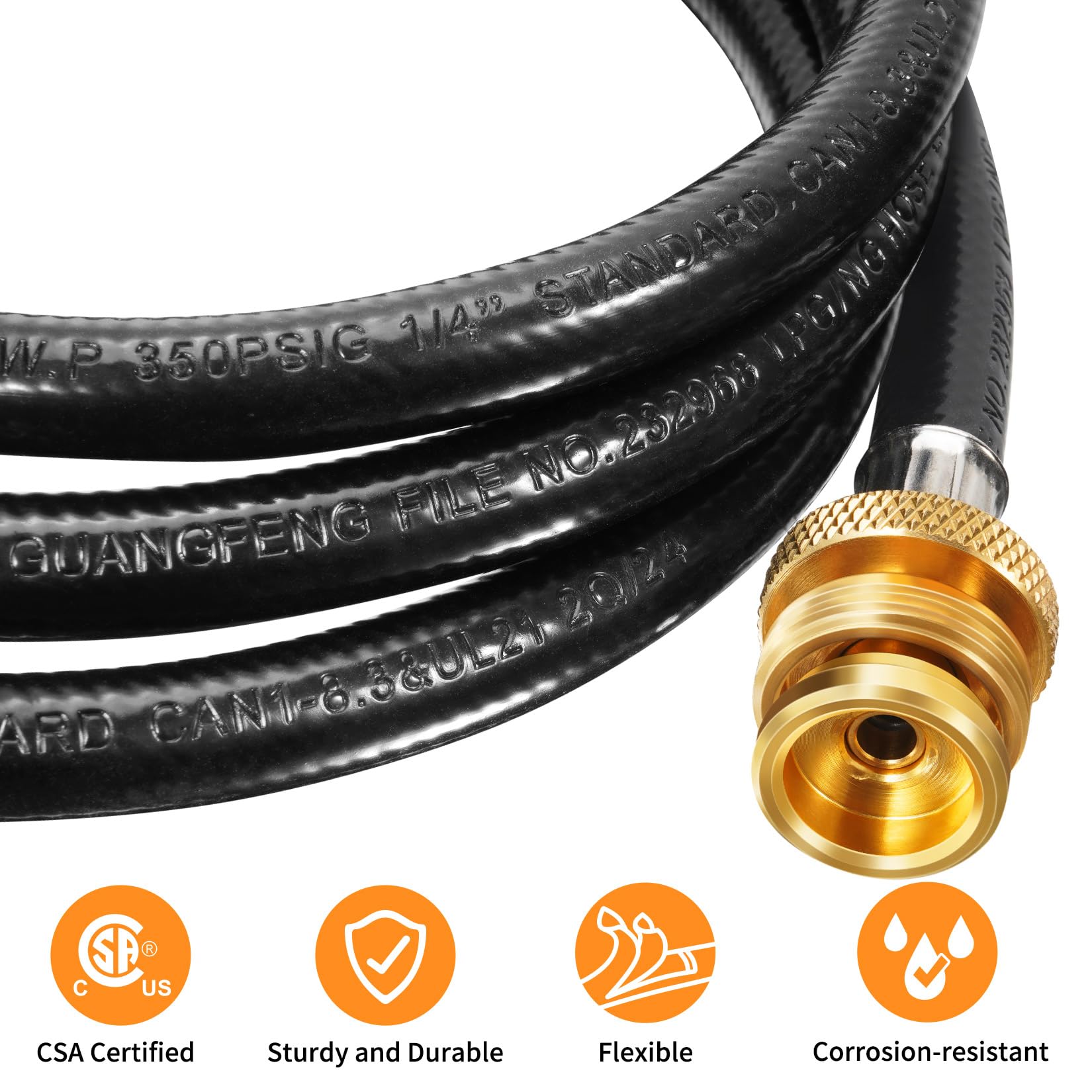Snapklik.com : 8FT Propane Hose, Propane Adapter Hose 1lb To 20lb Tank ...