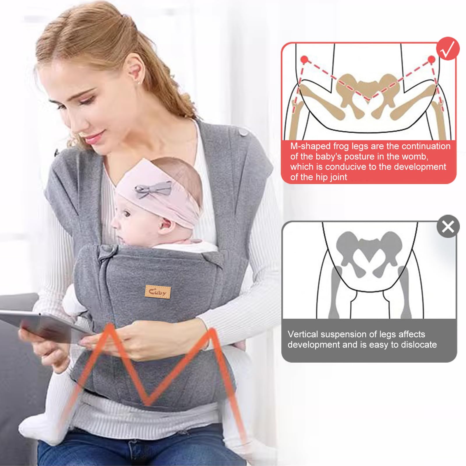 Snapklik.com : CUBY Ergonomic Soft-Structured Baby Carrier Lightweight ...