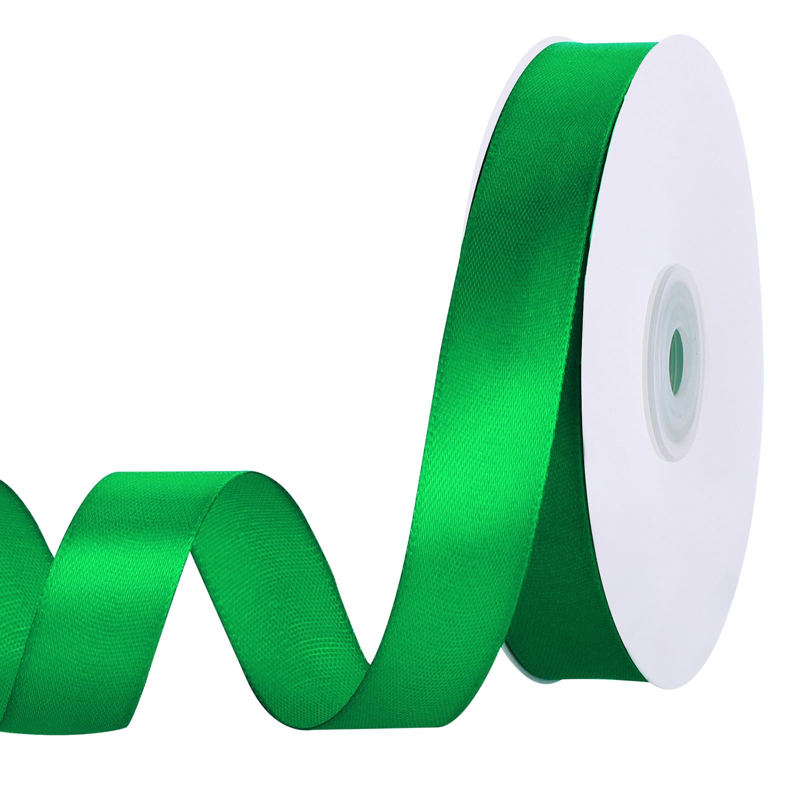 50 Meter Green Ribbon, 20mm Satin Ribbon Gift Ribbon Polyester Ribbon ...