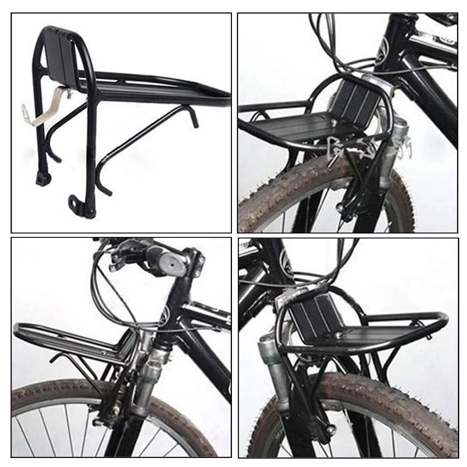 Bike Cargo Rack Bicycle Front Rack - 15KG Capacity Mountain Bike Cargo ...