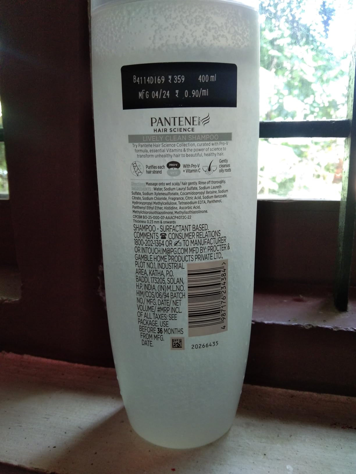 Buy Pantene Advanced Hair Care Solution Lively Clean Shampoo, 650 ml ...