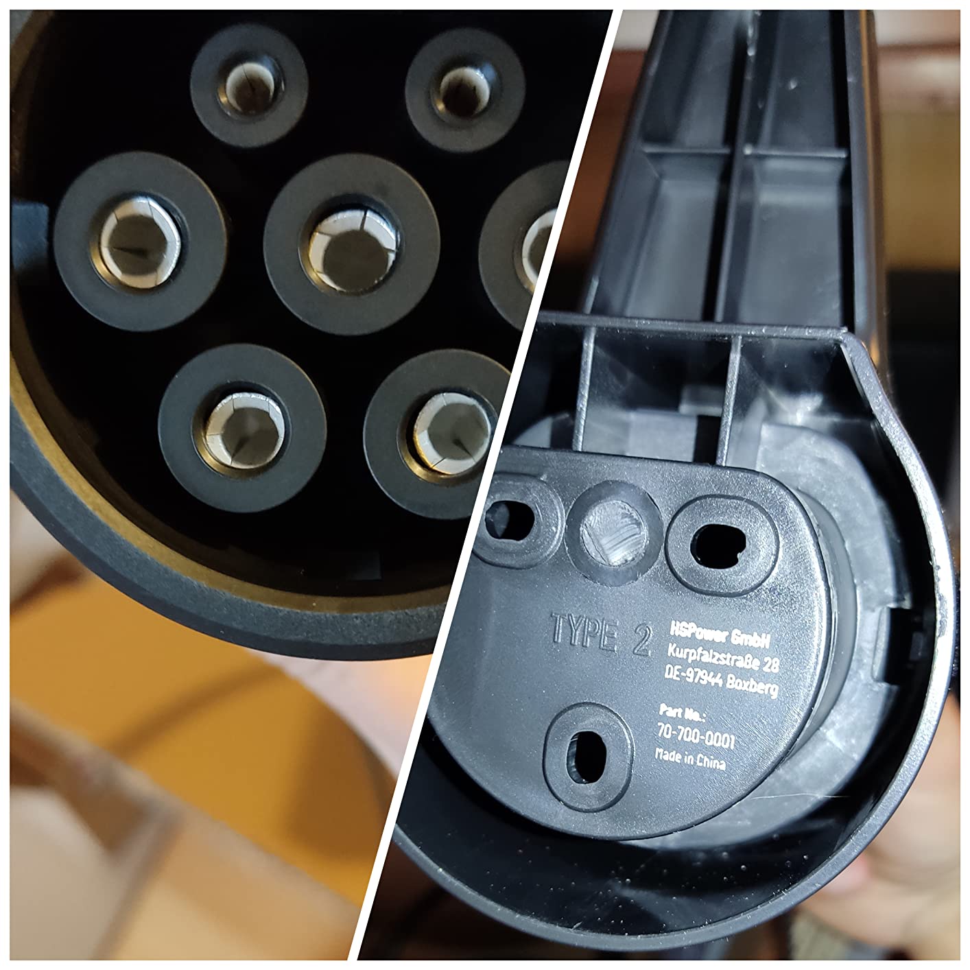 ABSINA Ladekabelhalter & Steckerhalter Typ 2 inkl. Montagezubehör - Typ ...