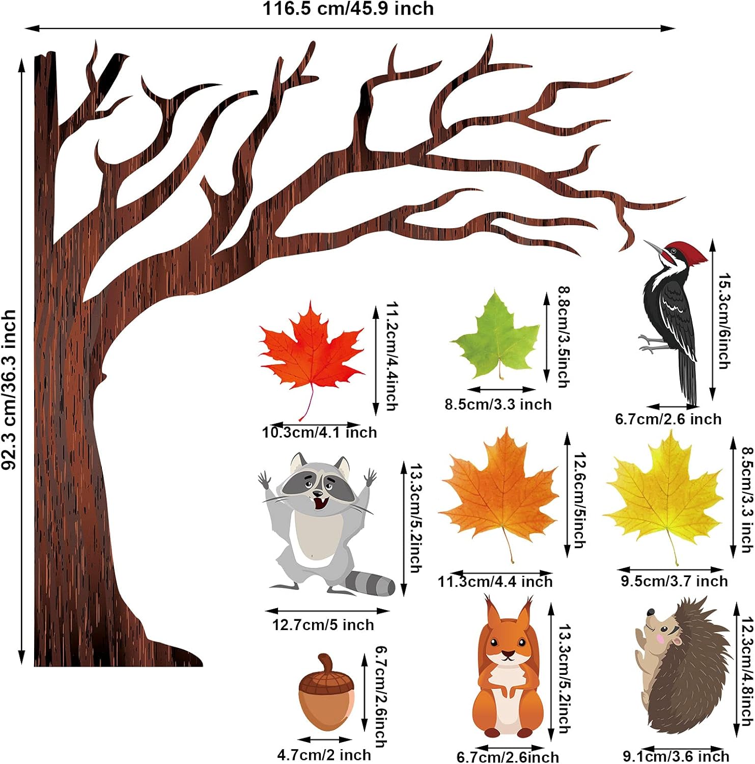 110 Piece Autumn Tree Bulletin Board Set for Classroom Decor in Nepal ...