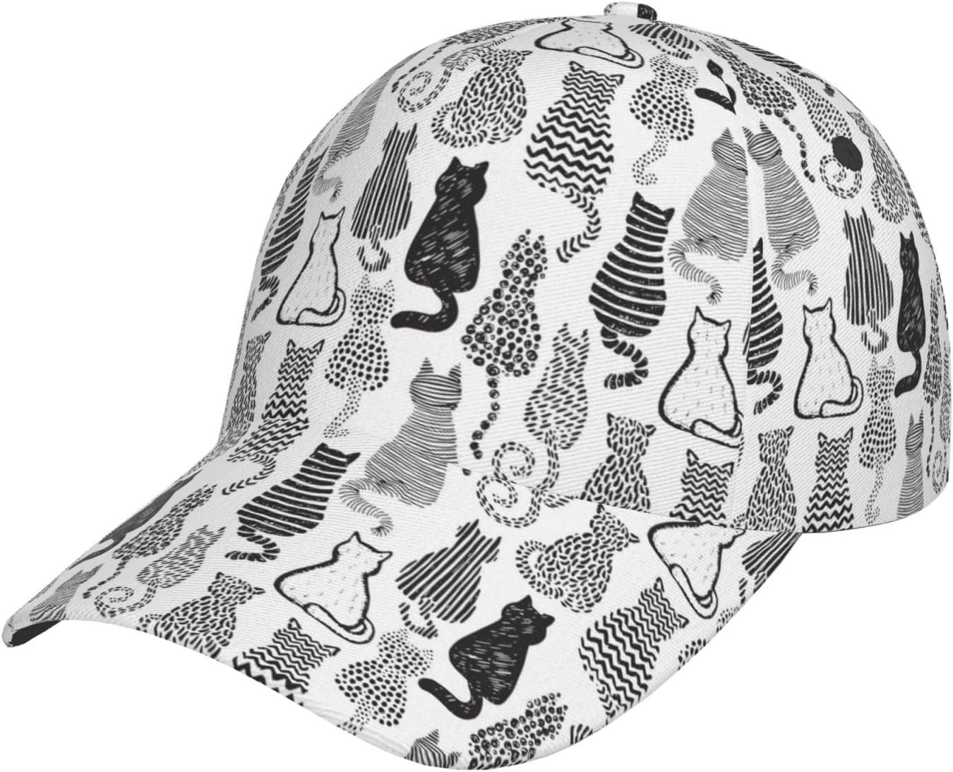 Amazon.com: Funny Animal Cat Baseball Cap Workout Hats with Adjustable ...