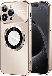 Amazon.com: MAKAVO Magnetic for iPhone 15 Pro Max Case, Compatible with MagSafe, Built-in Camera ...