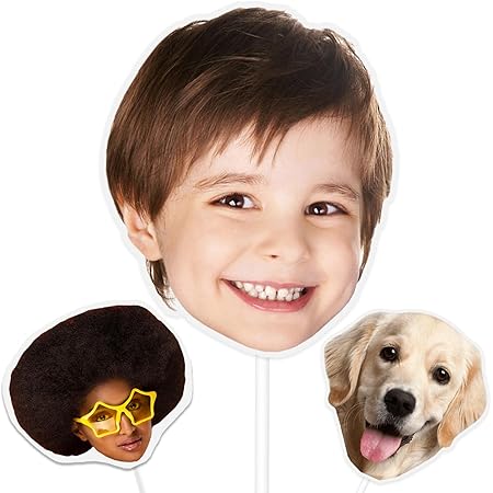Amazon.com: Head Cutouts on a Stick Fun Face Cutout Custom Photo Head ...